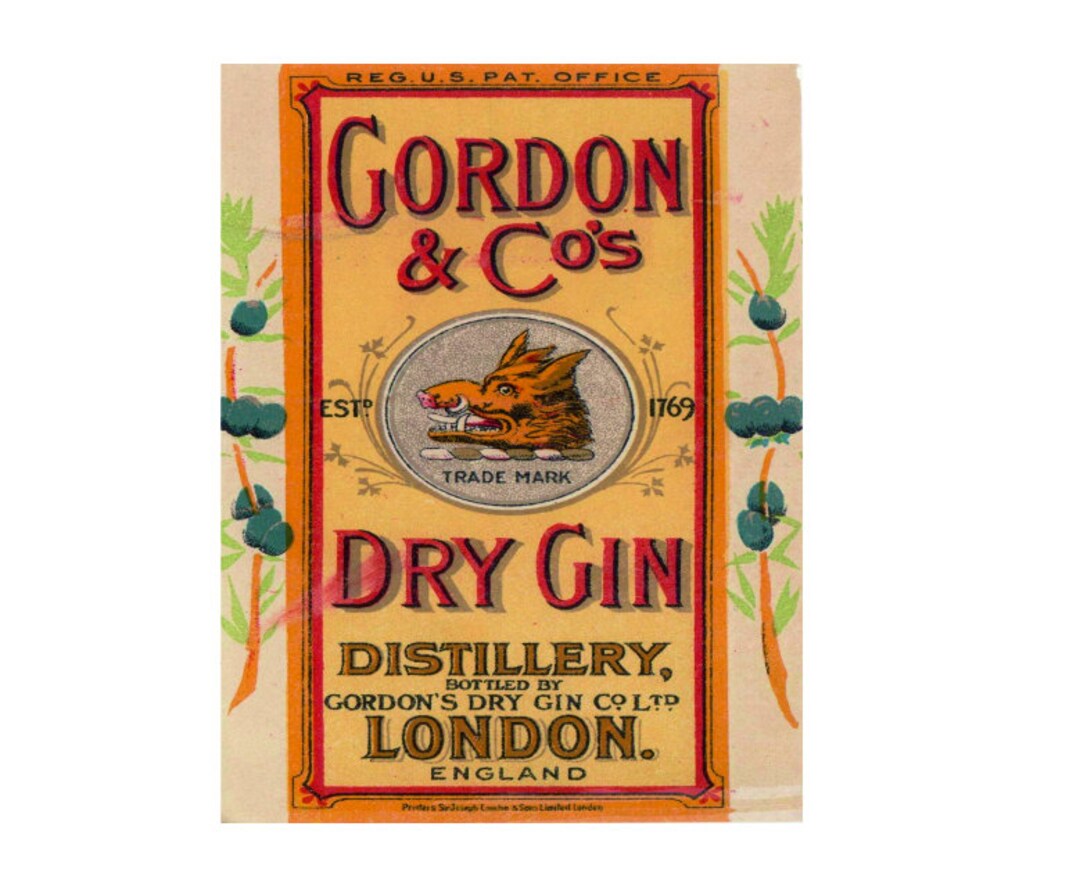 Gordon Dry London Gin Pub Bar Man Cave Metal Advertising Wall Plaque ...
