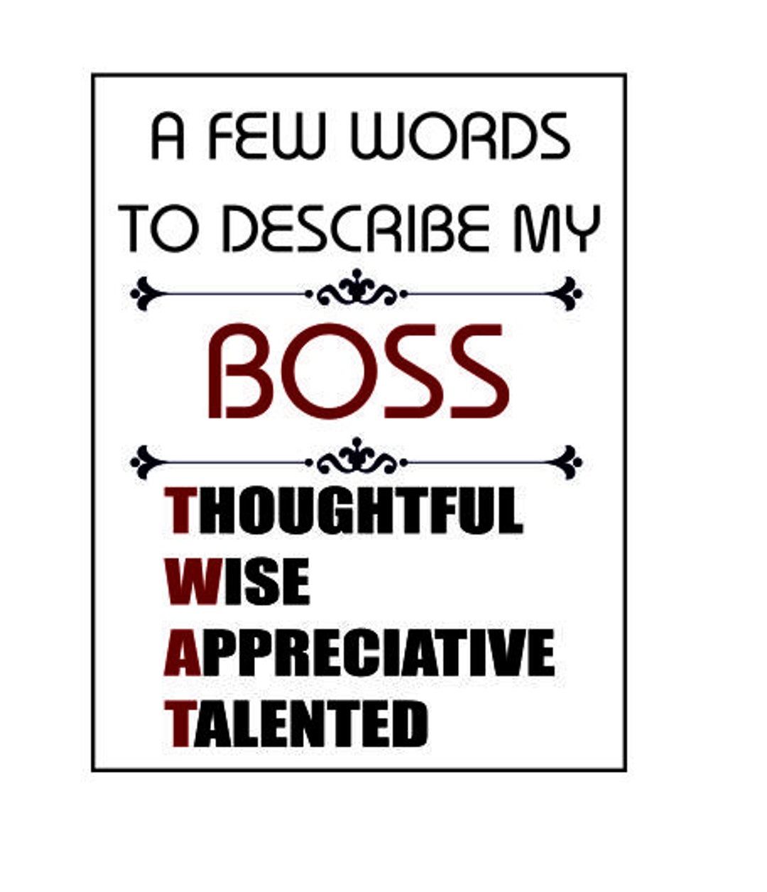 A Few Words To Describe My Boss Retro Quote Vintage Style Metal a-few-words-to-describe-my-boss-retro-quote-vintage-style-metal