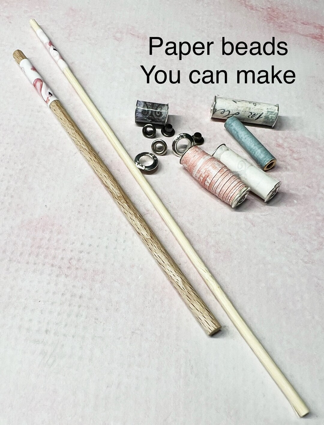 Paper Bead Making Tool, Simple Wrapping Tool, 5MM and 3MM With Bead ...