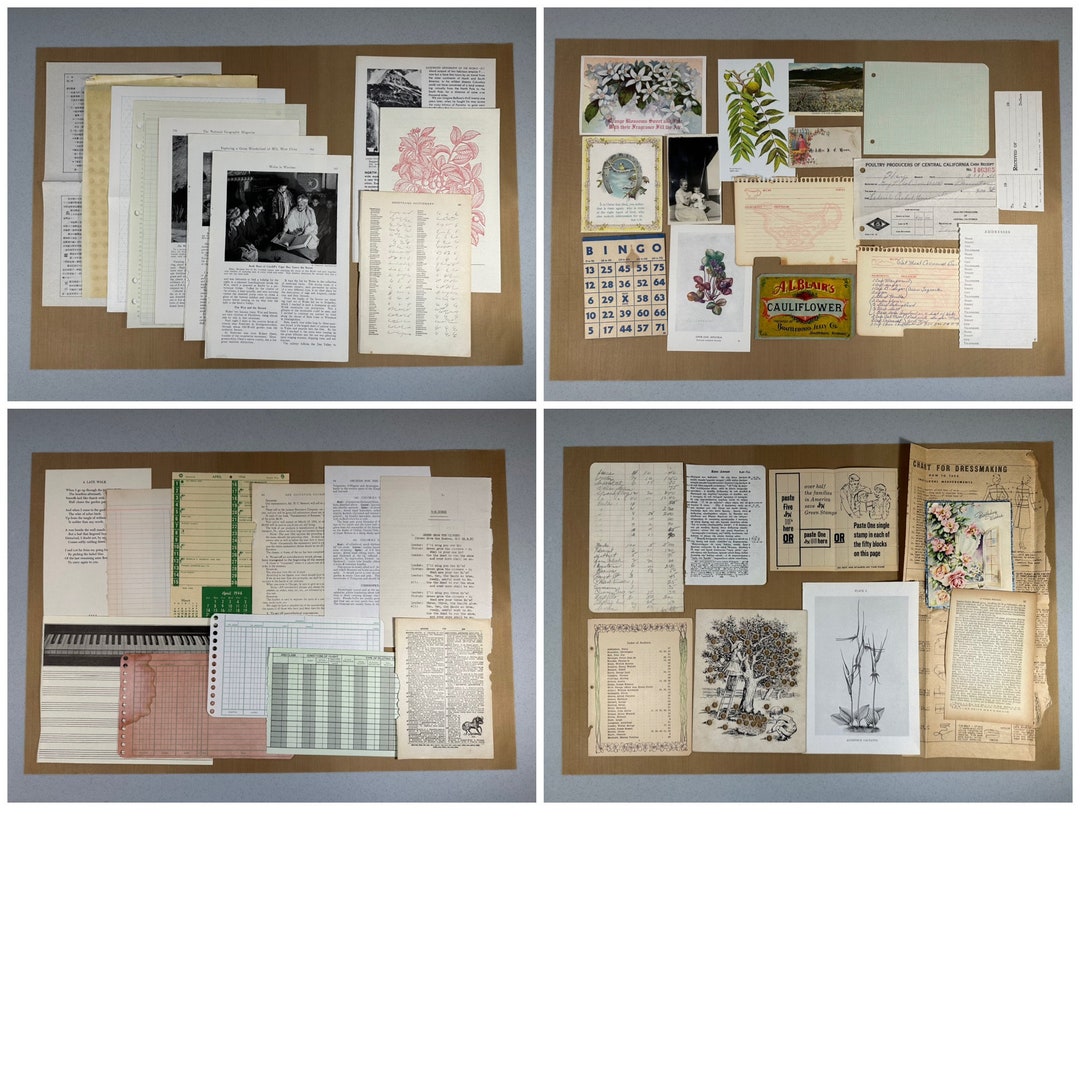 Vintage Delights Collage Paper Pack - Etsy