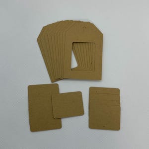 Die-cut Frame Tags in Light Brown Kraft + Small Card - Etsy