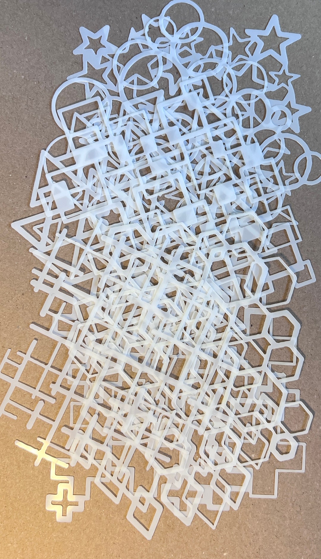 8 Pcs 10 Mil Freeform Stencils 4 to 5 Inches, Gelli Printing, Layering ...