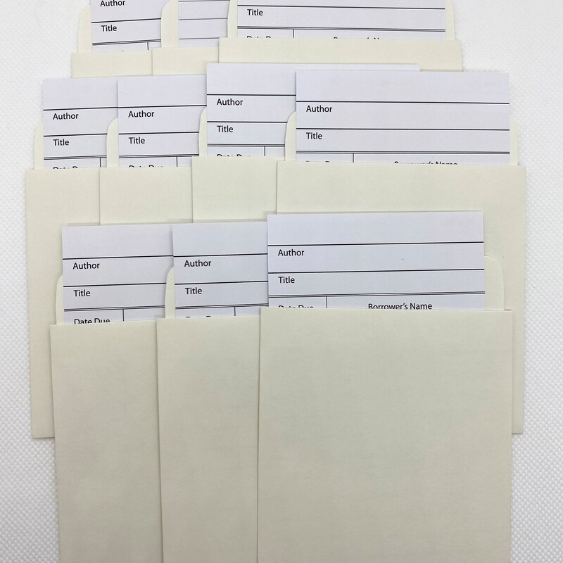 Library Pockets - Etsy