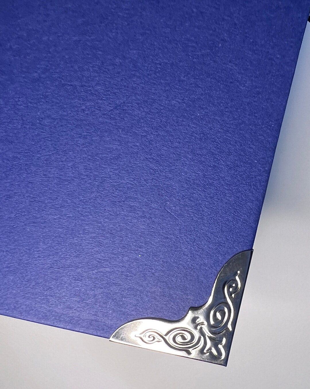 Set of Four Book Corners, Silver Tone Metal Embellishments for the ...