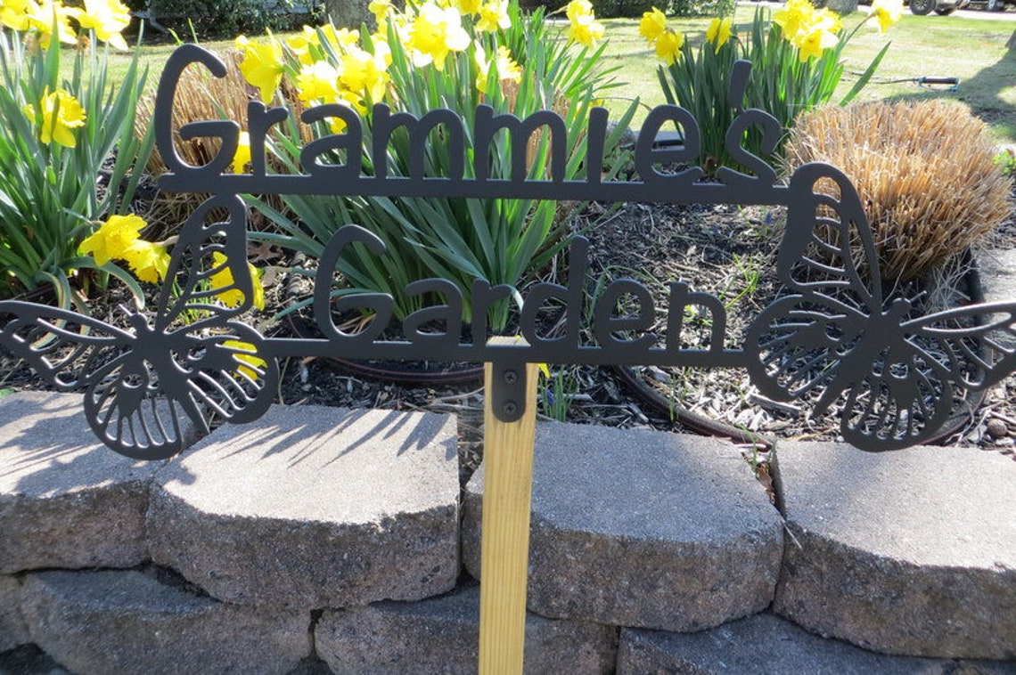 Personalized Name CNC Plasma Cut Garden Sign With - Etsy
