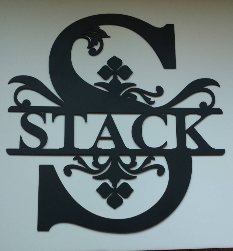 Personalized Fancy Regal Split Letter Monogram Plasma Cut - Etsy