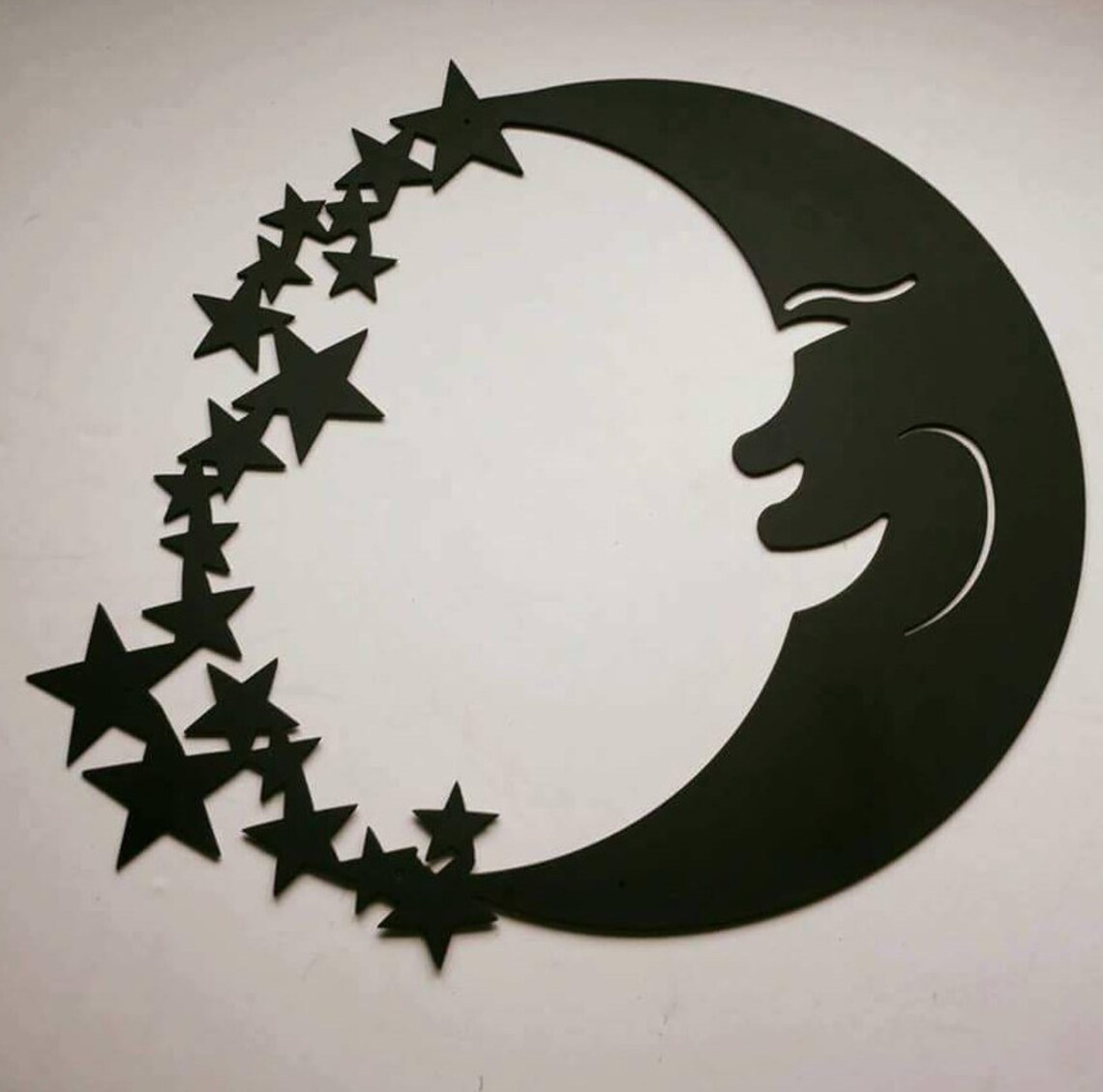 CNC Custom Plasma Cut Half Moon and Stars Metal Art Sign, Nursery Gift ...