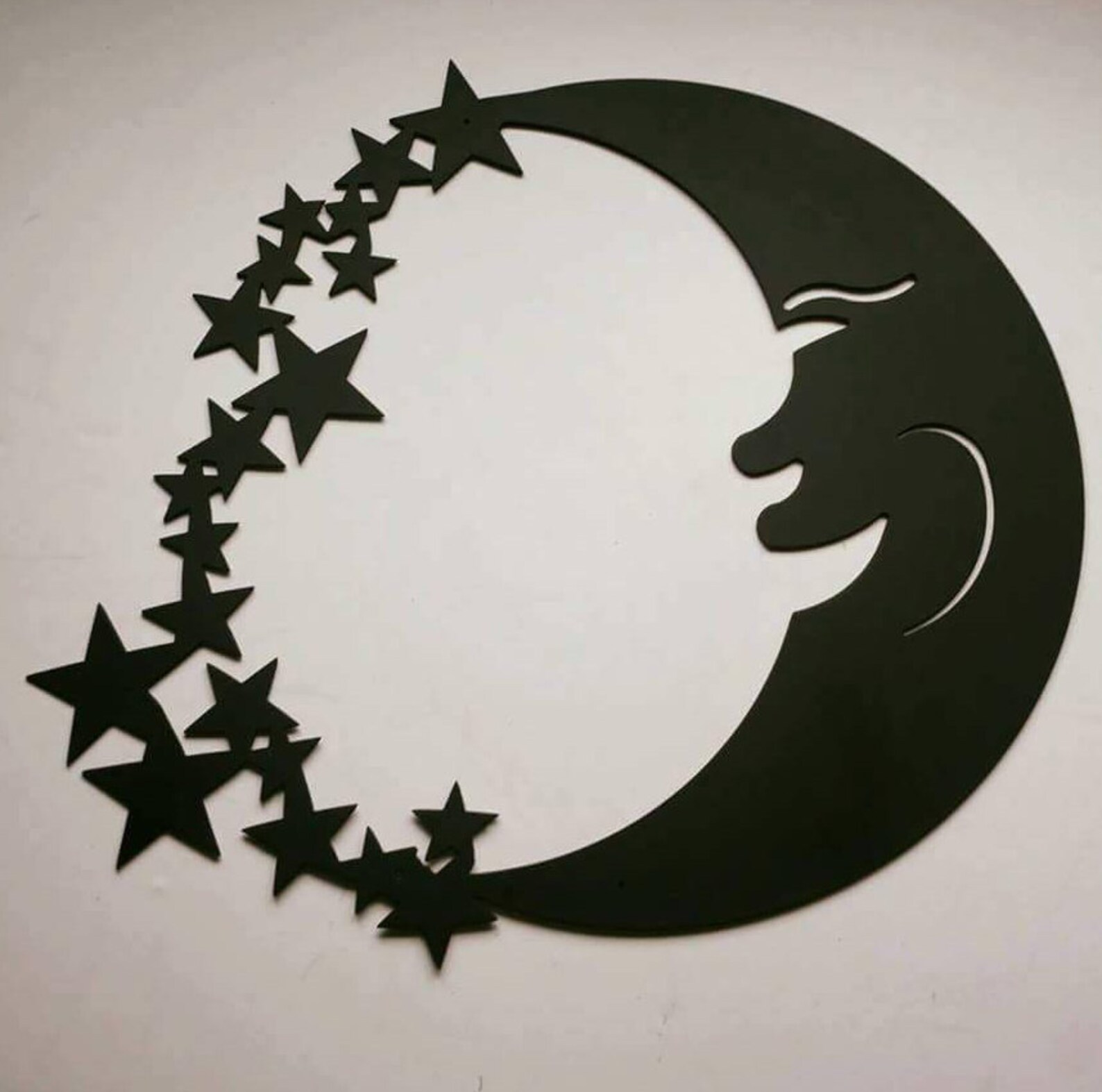 CNC Custom Plasma Cut Half Moon and Stars Metal Art Sign, Nursery Gift ...
