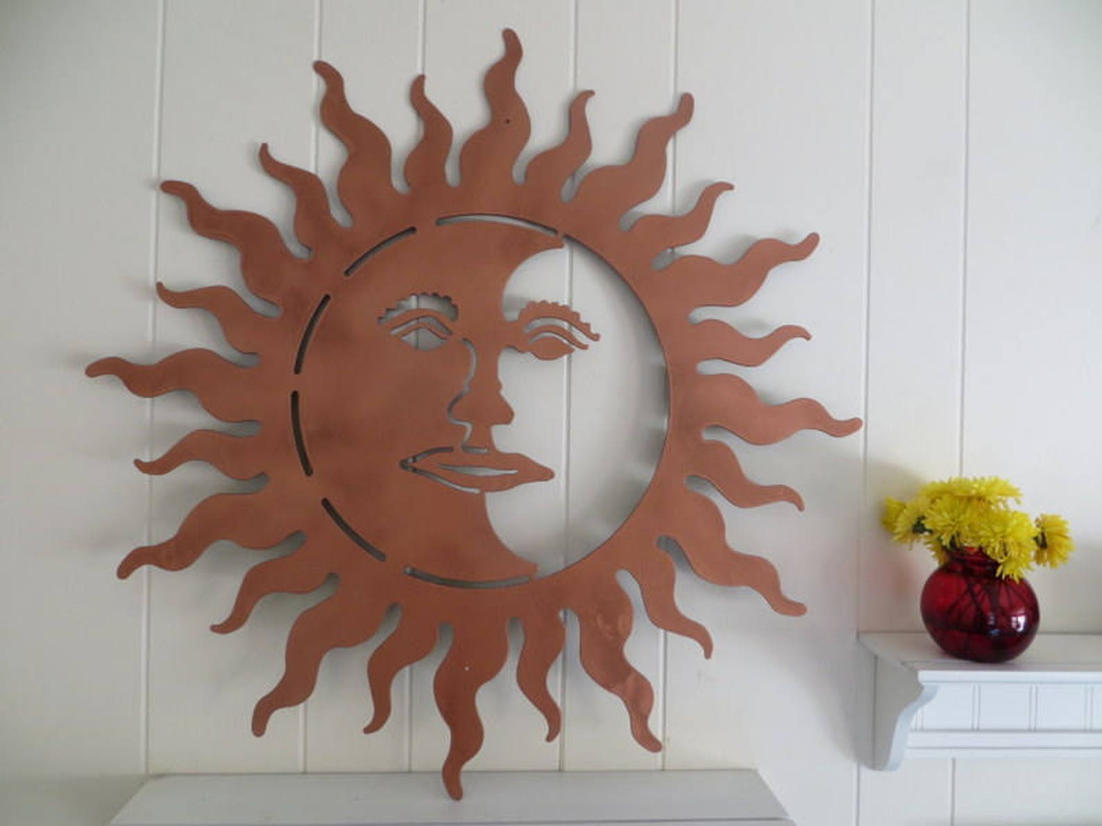 Face in Sun CNC Plasma Cut Steel Wall Art,indoor/outdoor Decor,gift ...