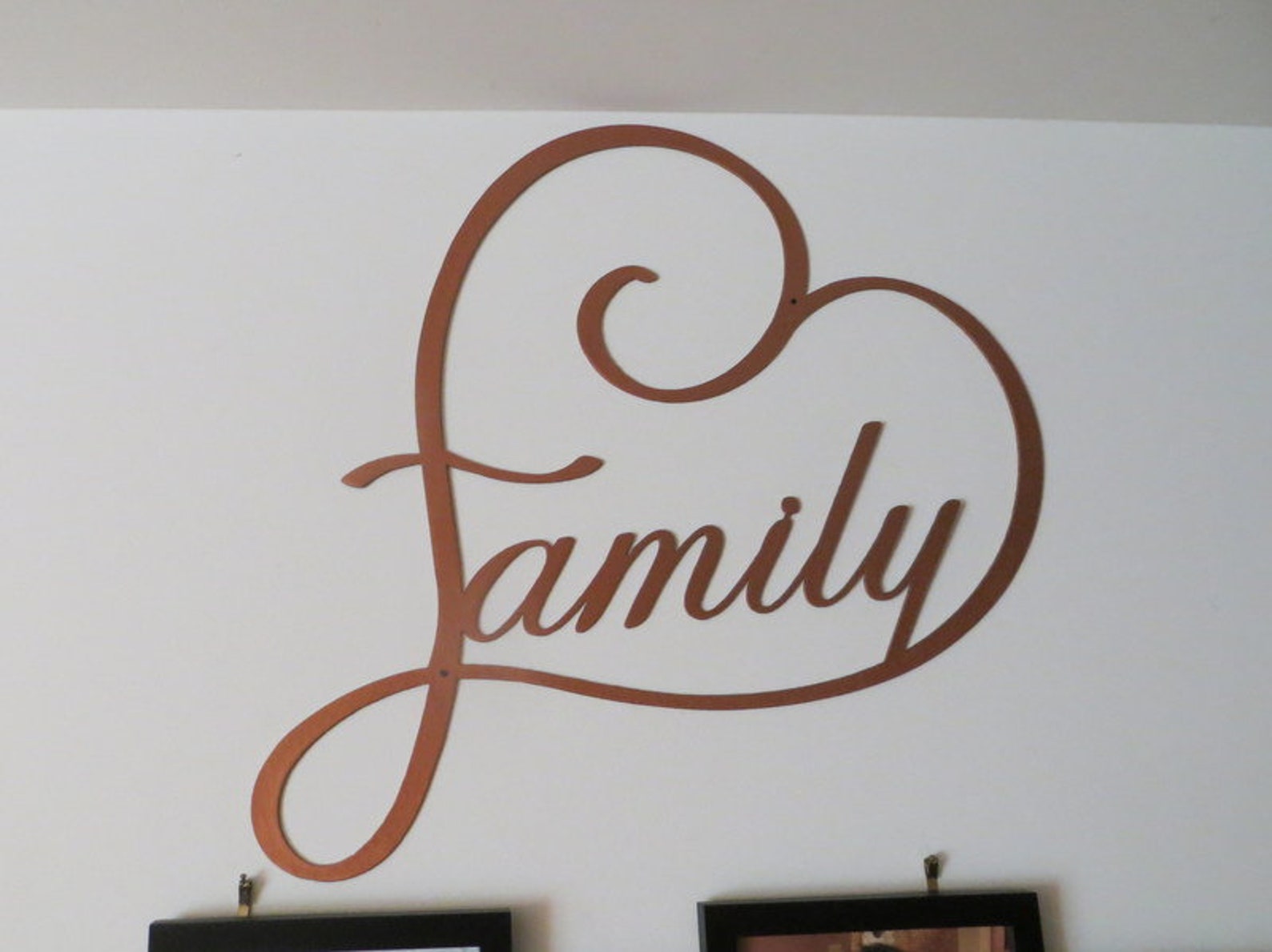 CNC Plasma Cut Custom Family Heart Metal Art, Photo Wall Sign,Family ...