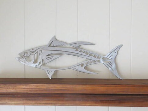 CNC Custom Plasma Cut Tuna Fish Wall Art,metal Wall Hanging,gift for ...