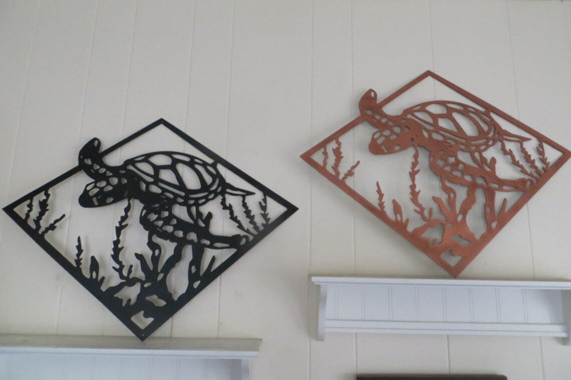 Aluminum Sea Turtle CNC Plasma Cut Custom Metal Art Wall - Etsy Canada