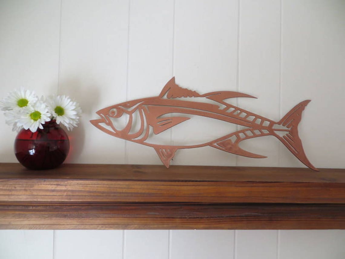 CNC Custom Plasma Cut Tuna Fish Wall Art,metal Wall Hanging,gift for ...