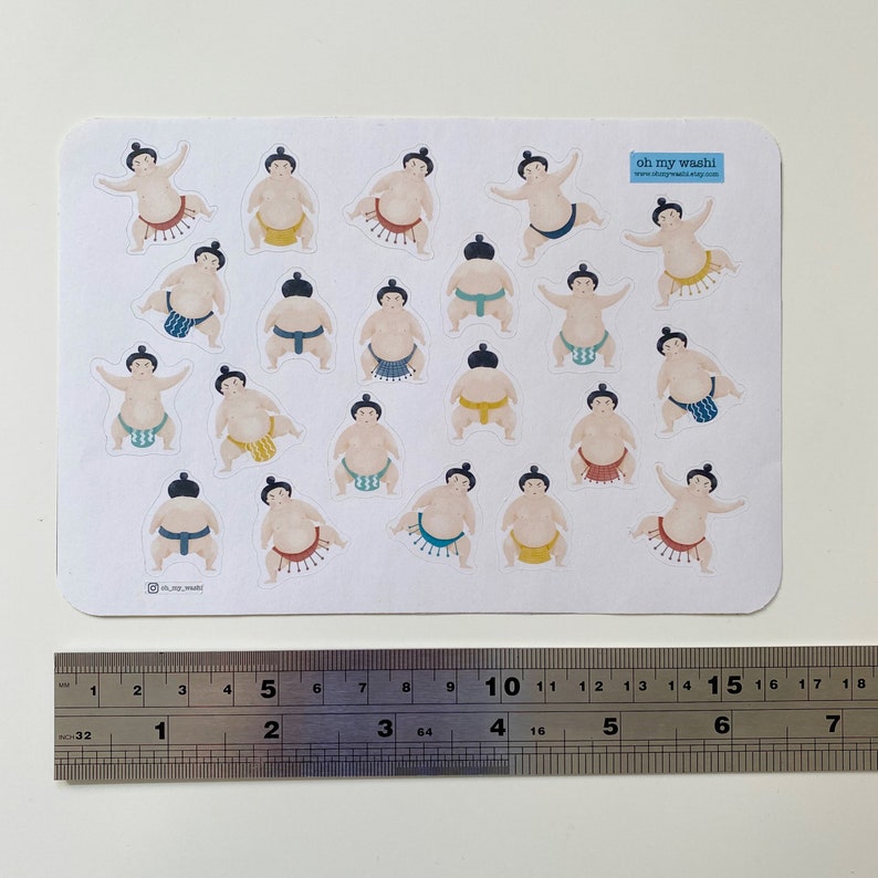 Sumo Wrestlers Stickers / Bullet Journal Stickers / Planner - Etsy