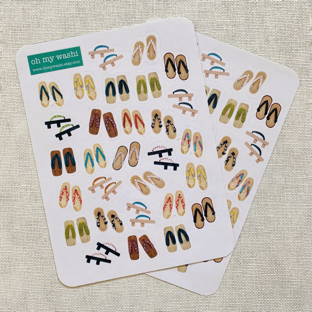 Japanese Stickers / Geta / Bullet Journal Stickers / Mini - Etsy