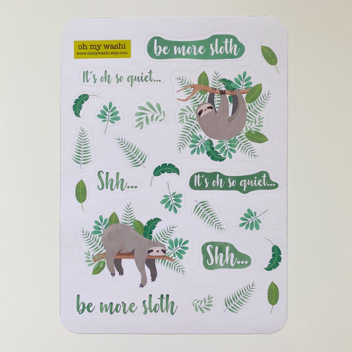 Sloth Stickers / Bullet Journal Stickers / Planner Stickers / - Etsy