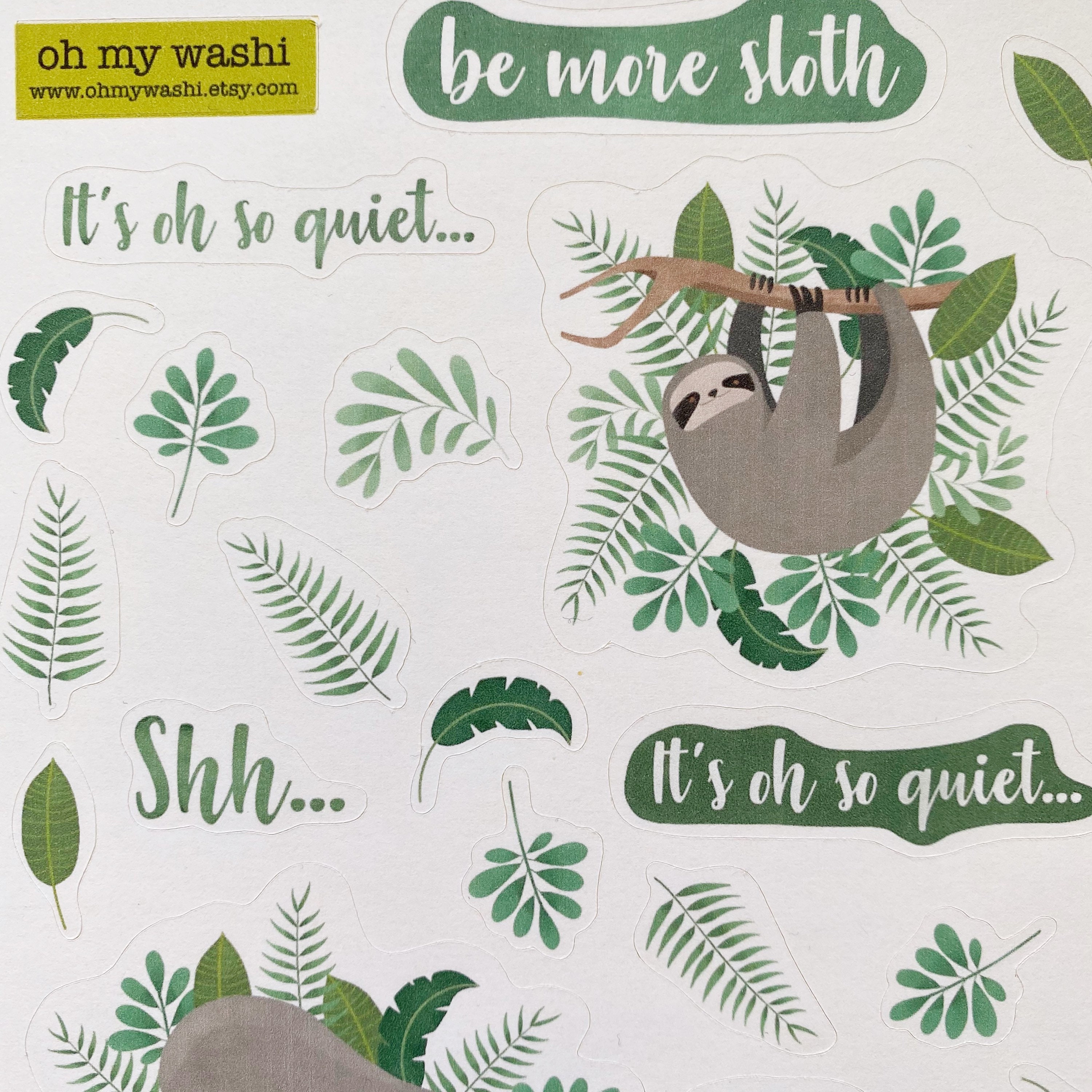Sloth Stickers / Bullet Journal Stickers / Planner Stickers / - Etsy