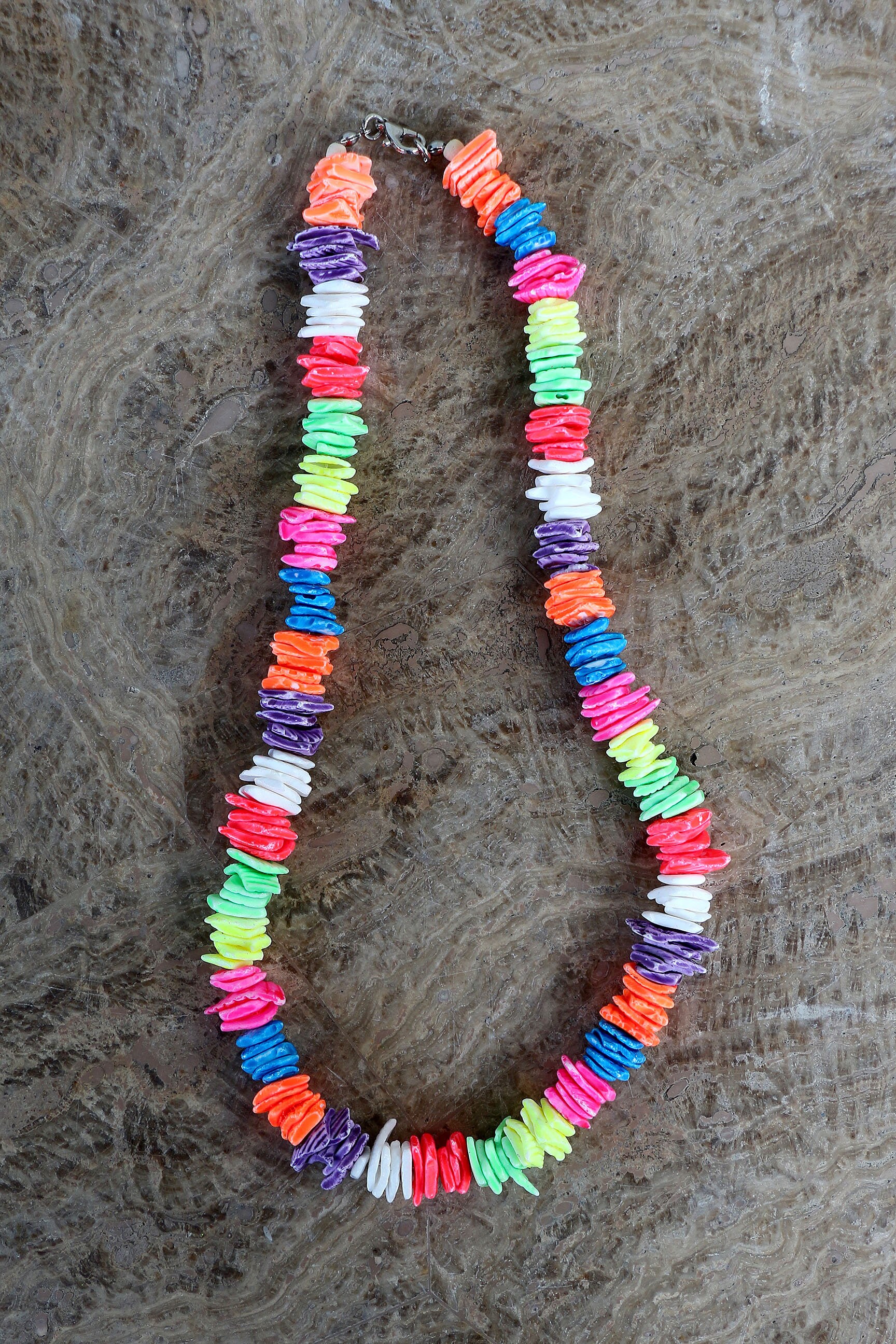 Rainbow puka shell necklace store