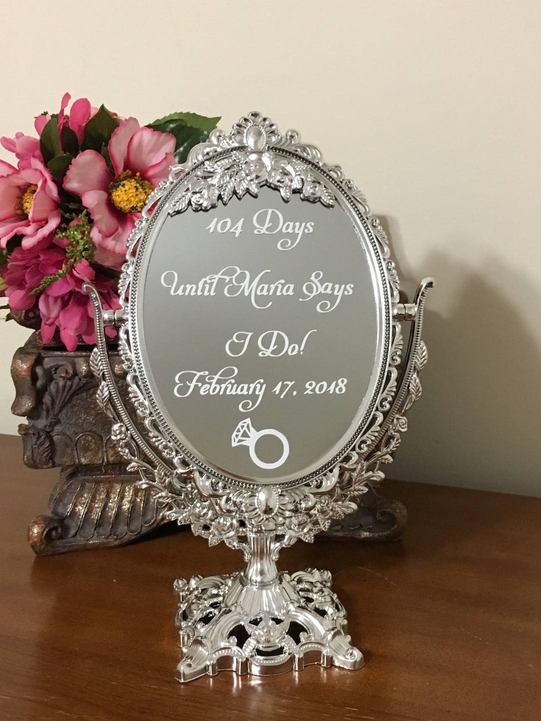 Ornate Mirror With Custom Inscription/fairytale Mirror With Custom ...