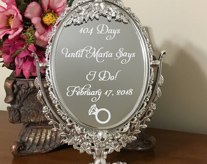 Ornate Mirror With Custom Inscription/fairytale Mirror With Custom ...