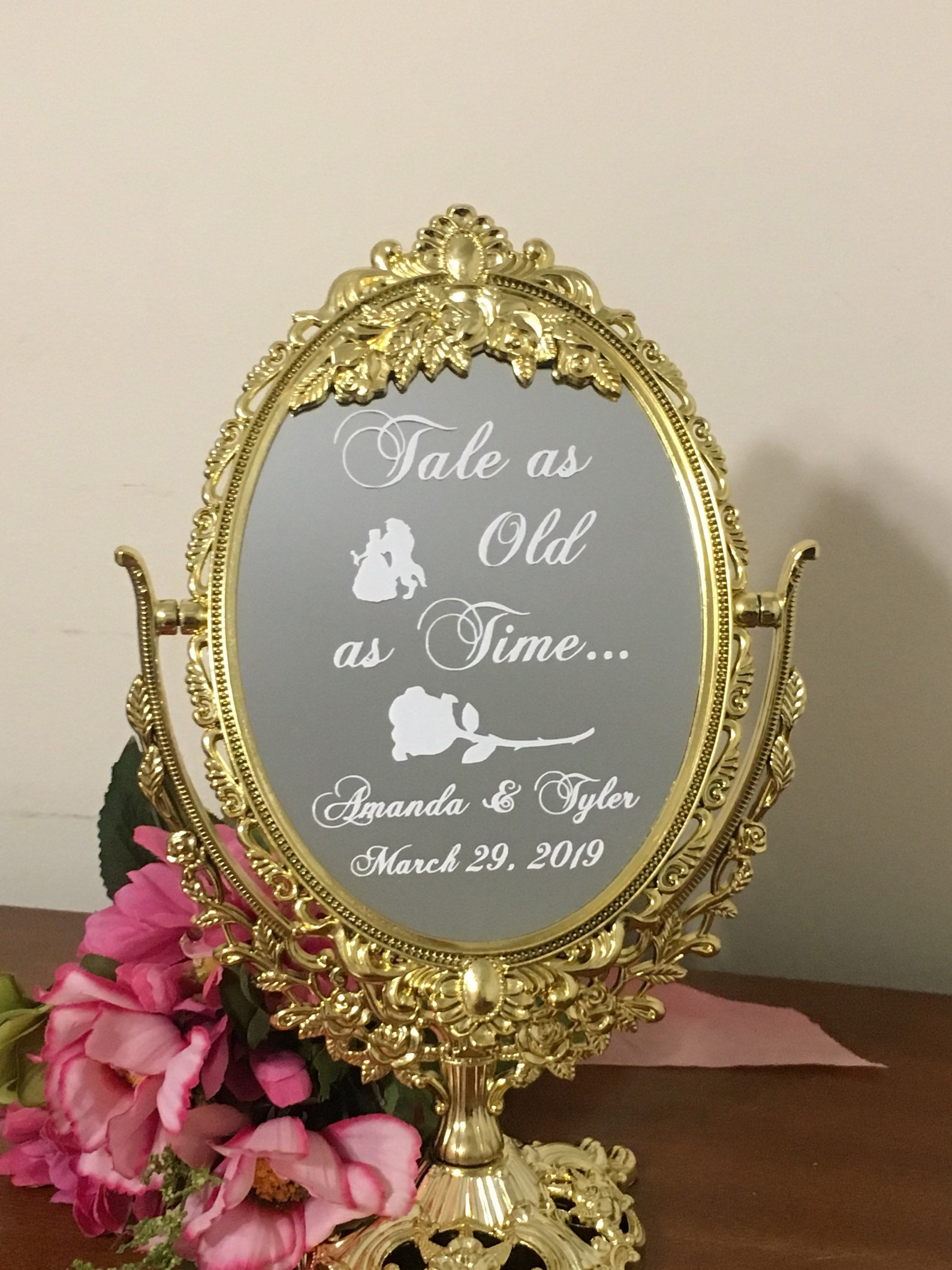 Ornate Mirror With Custom Inscription/fairytale Mirror With - Etsy