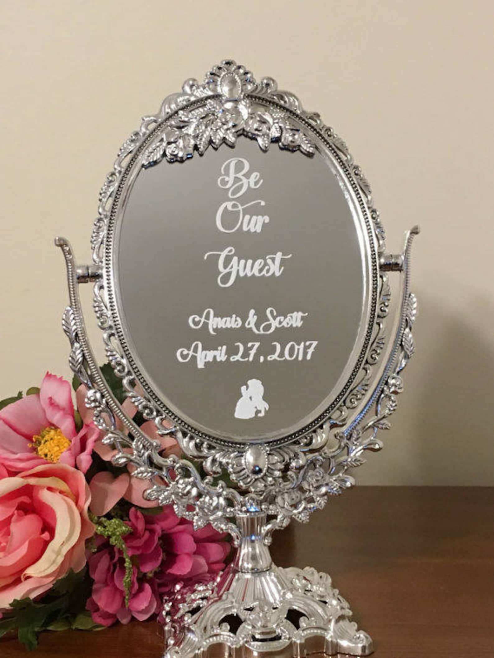 Ornate mirror with custom inscription/Fairytale mirror with | Etsy