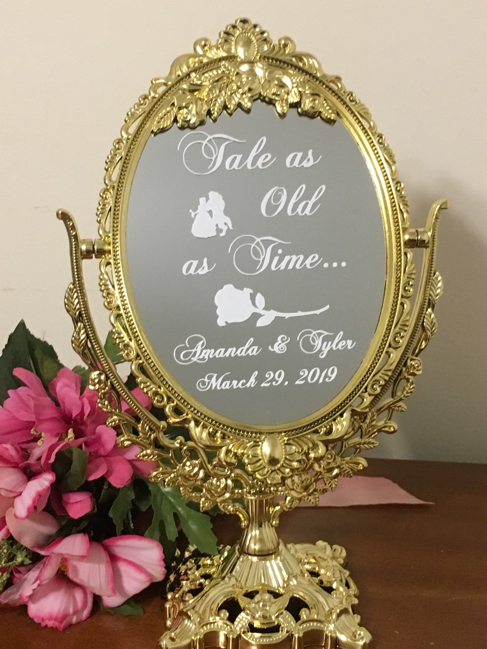 Ornate Mirror With Custom Inscription/fairytale Mirror With - Etsy