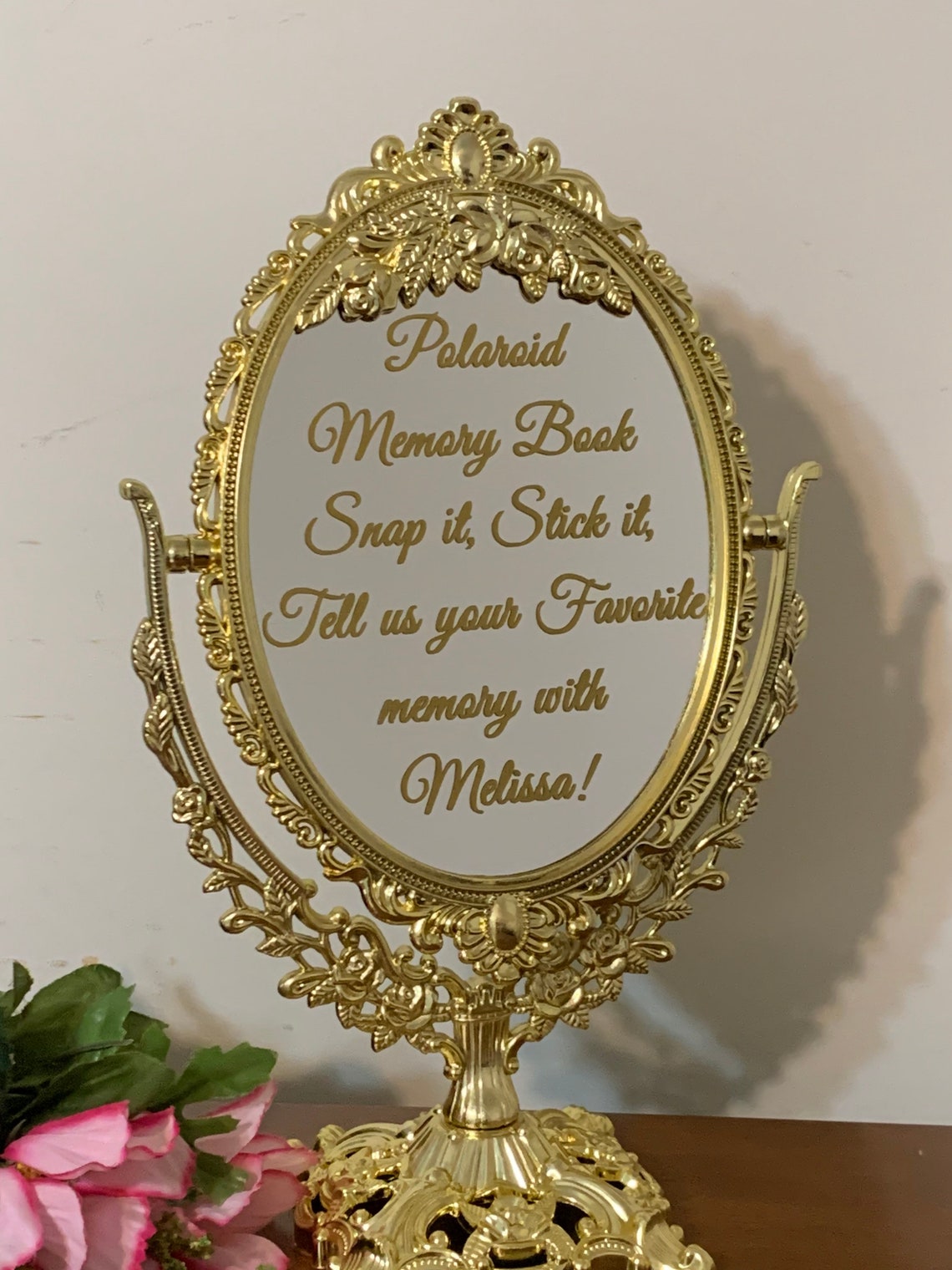 Ornate Mirror With Decal Inscription/wedding Guestbook Mirror | Etsy