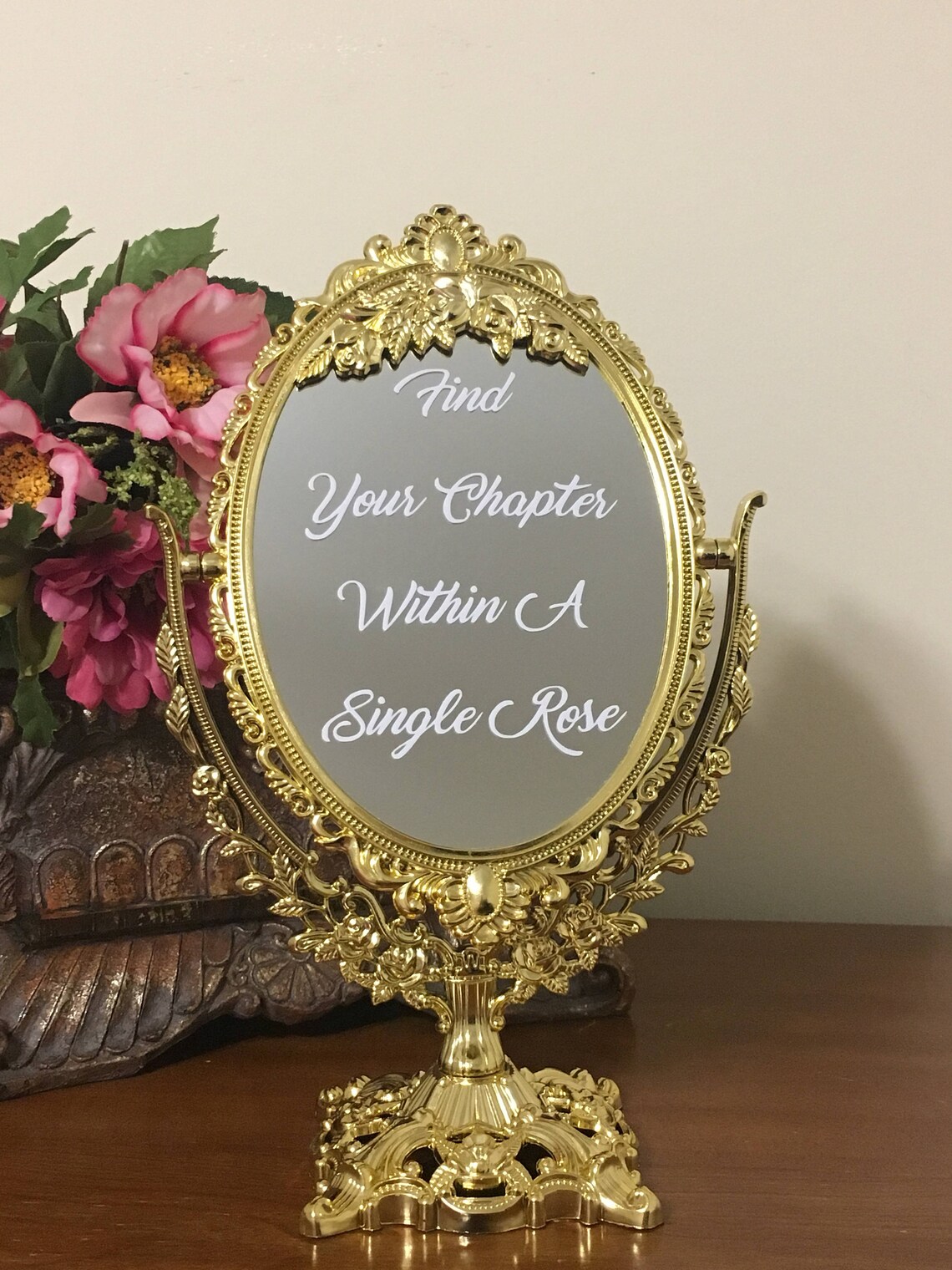 Mirror With Decal Inscription/find Your Chapter Wihin a Single | Etsy