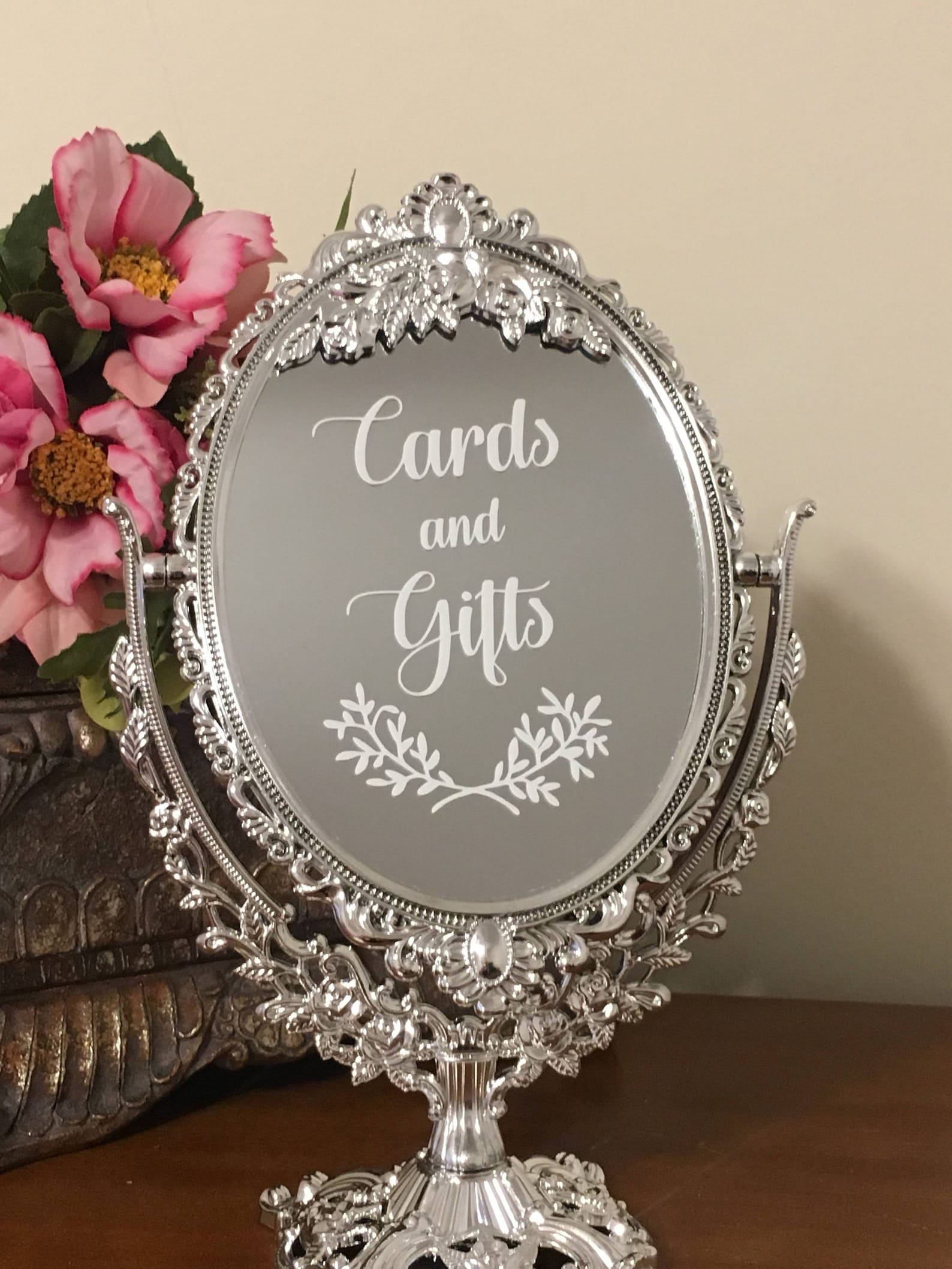 Cards and Gifts Mirror Sign/fairytale Mirror With Custom Decal - Etsy