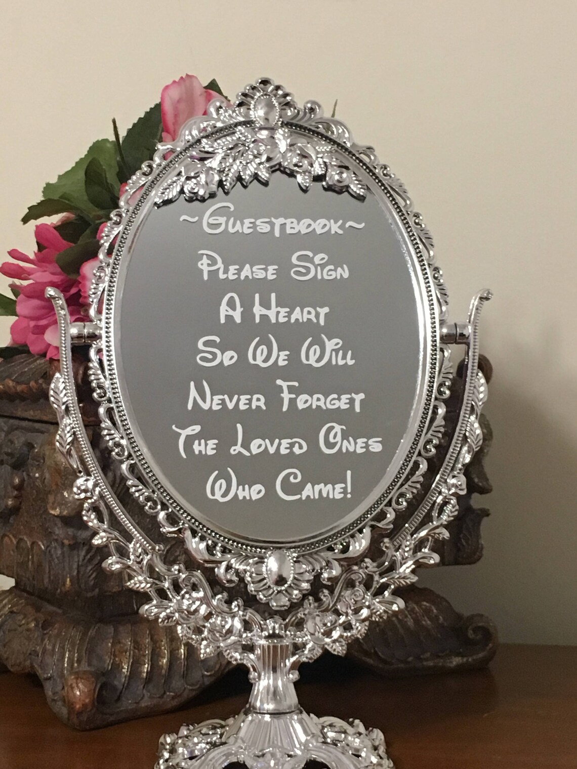 Mirror With Decal Inscription/guestbook/please Sign a Heart so | Etsy