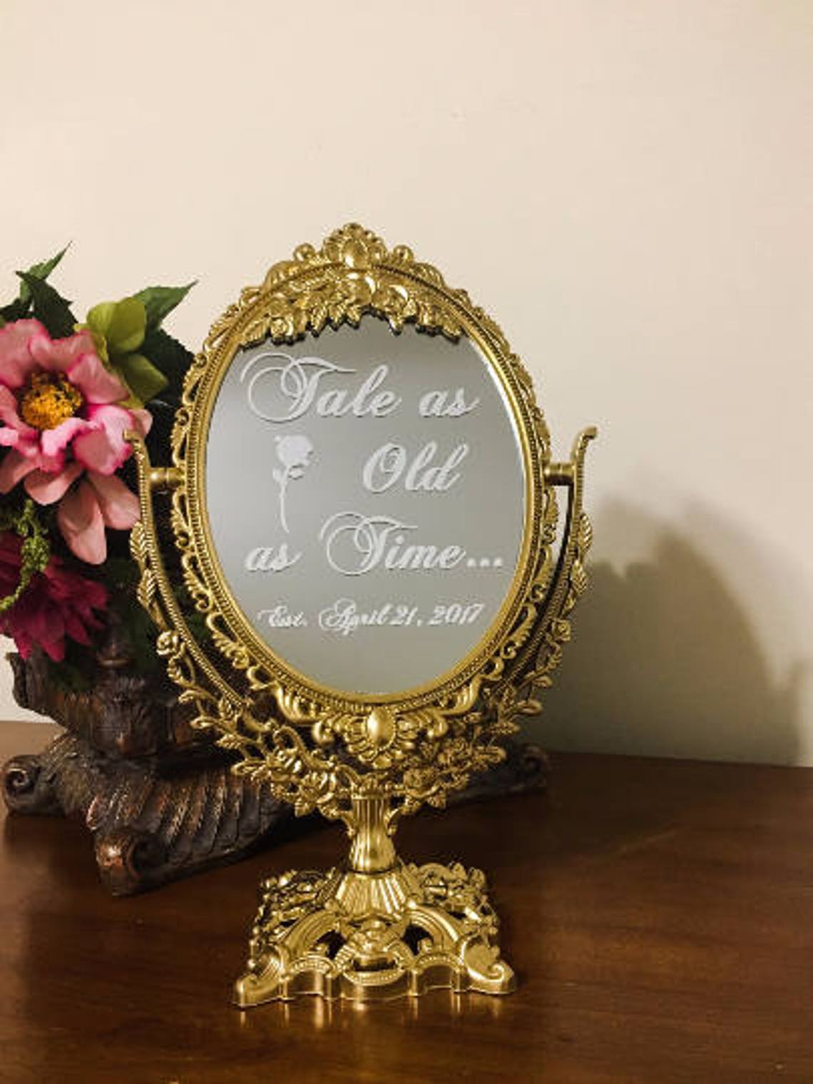 Ornate Mirror With Custom Inscription/fairytale Mirror With - Etsy