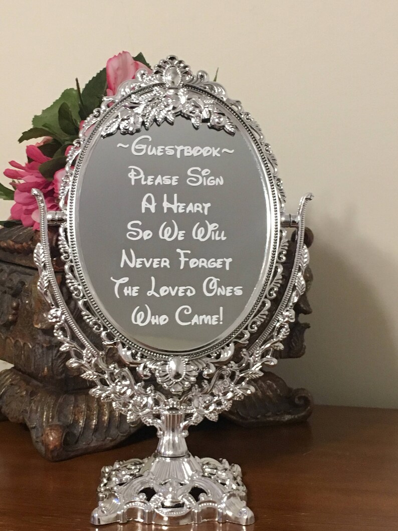 Mirror With Decal Inscription/guestbook/please Sign a Heart so - Etsy