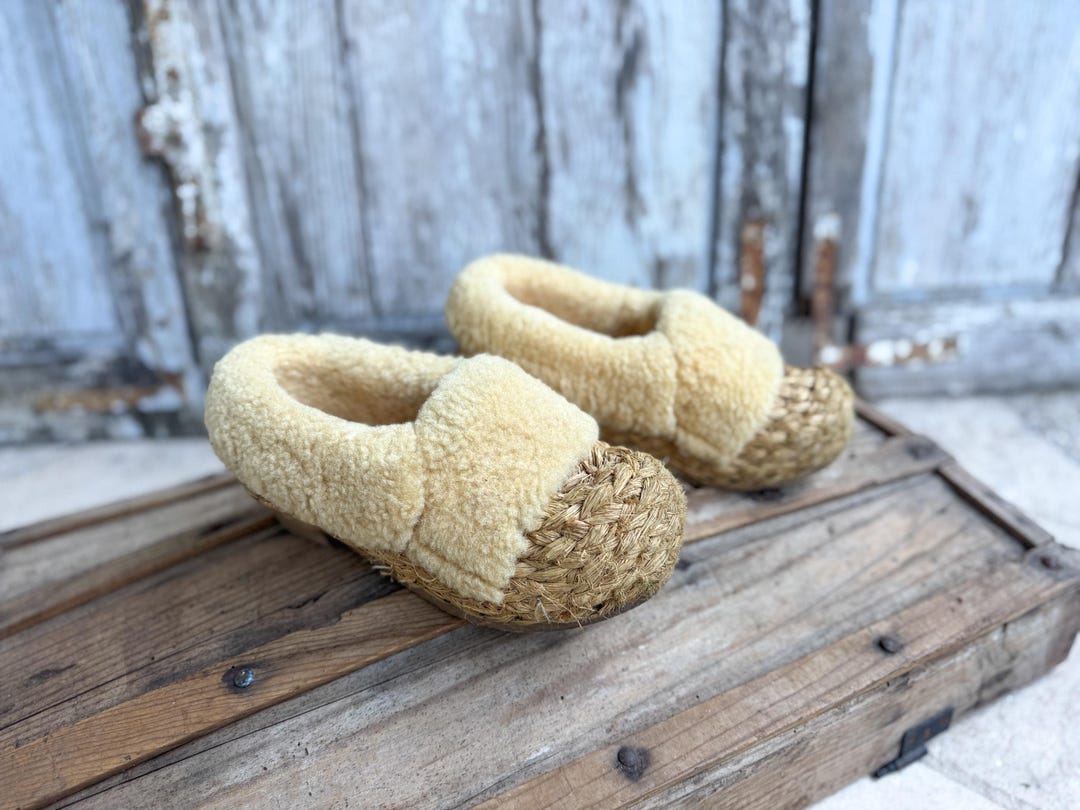 Traditional Breton Handwoven Straw and Wool Lined Clogs Circa 1900–1930 ...