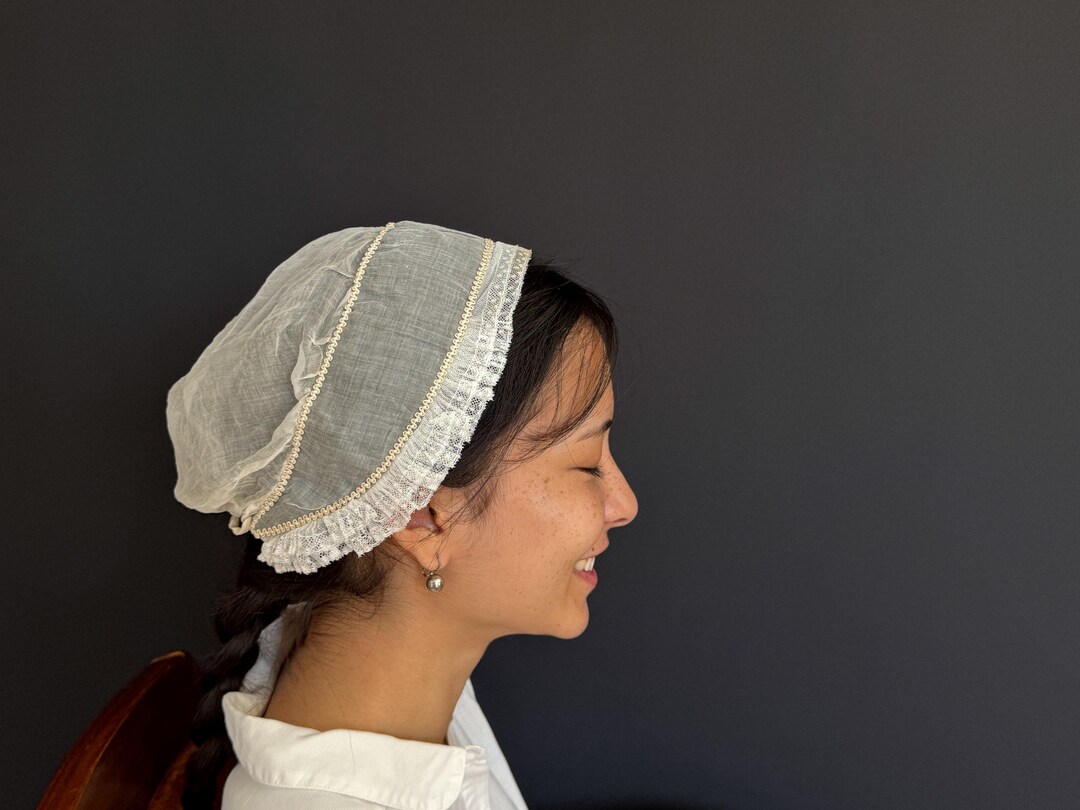 Antique French Bonnet, C 19th Century, Mousseline and Silk - Etsy