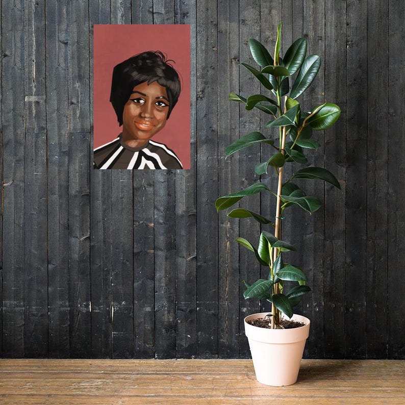Aretha Franklin - Queen of Soul - Art Print, Home Decor, Art Poster, - Etsy