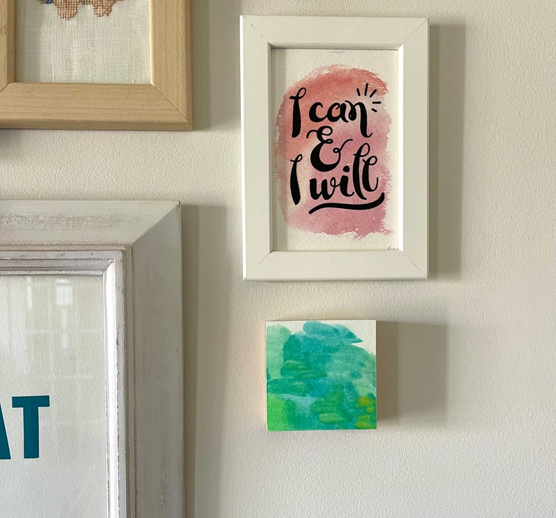 Upcycled Art Block Abstract Kids Art Small Art Piece Home Decor ...