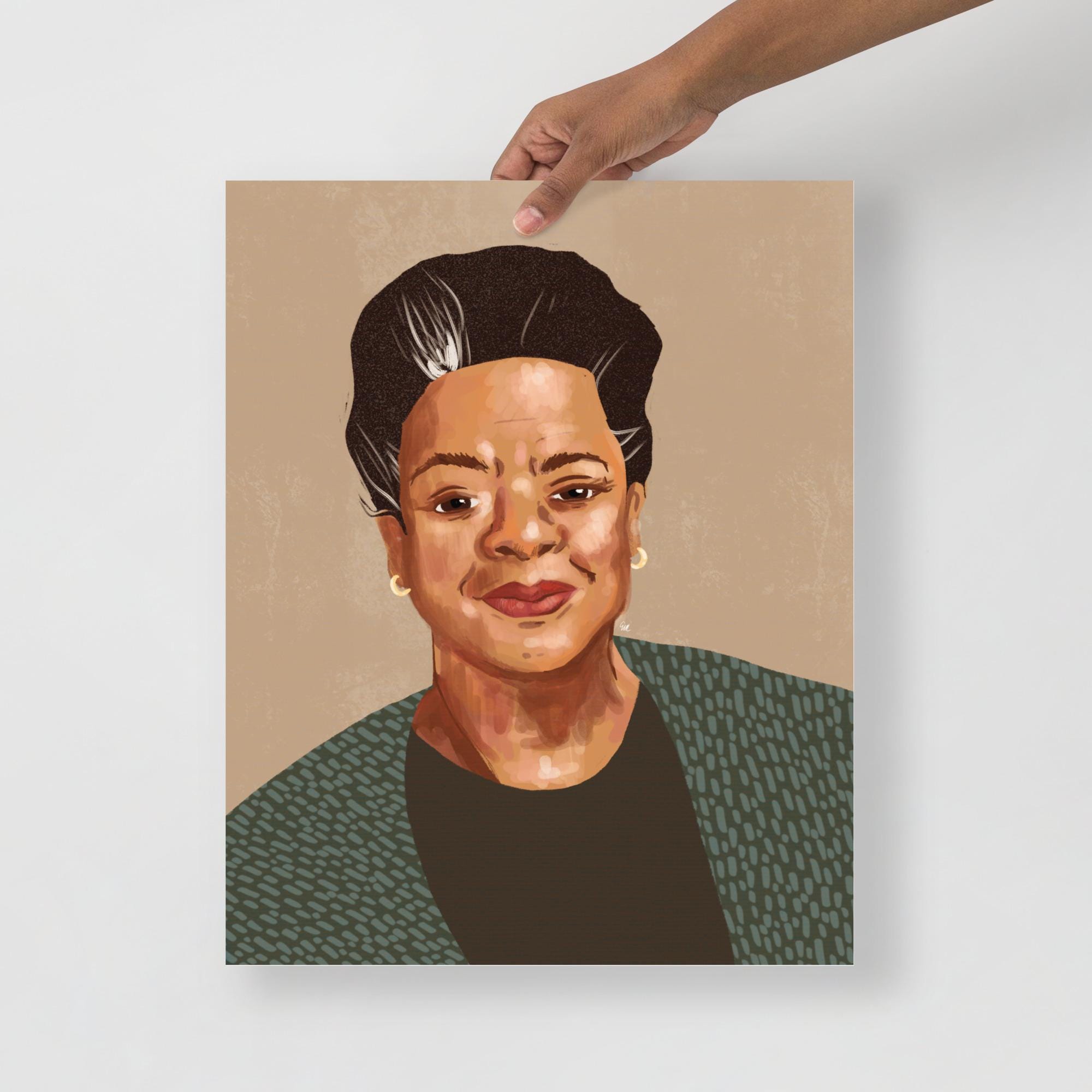 Maya Angelou - Art Illustration, Poster, Wall Art, Inspiring Woman ...