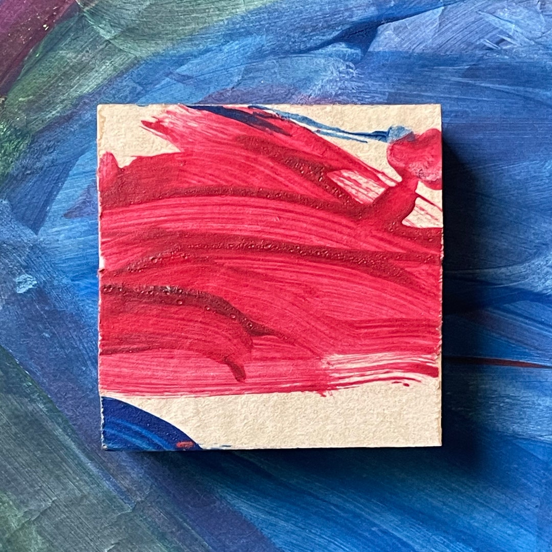 Upcycled Art Block Abstract Kids Art Small Art Piece Home Decor ...