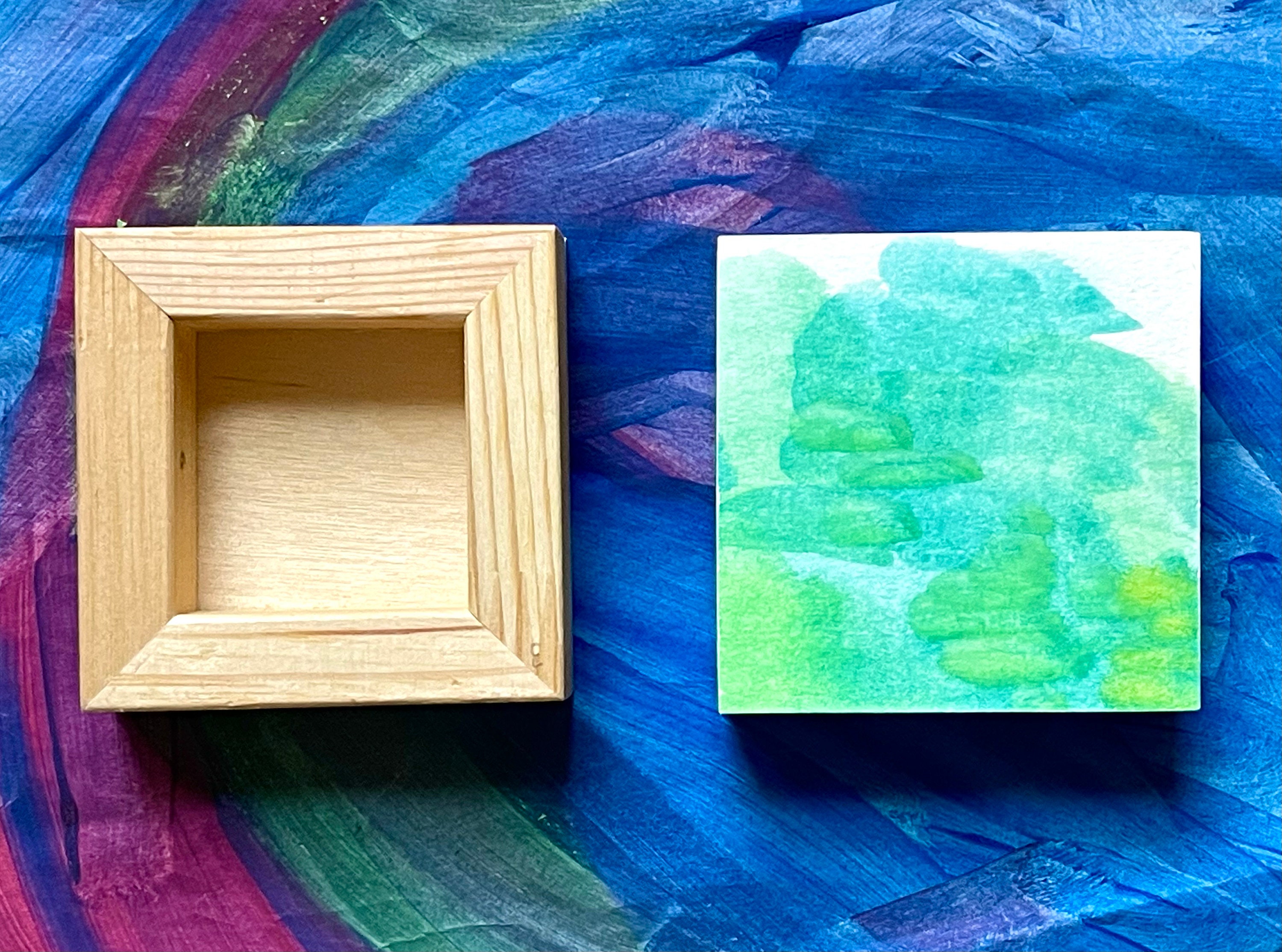 Upcycled Art Block Abstract Kids Art Small Art Piece Home Decor ...