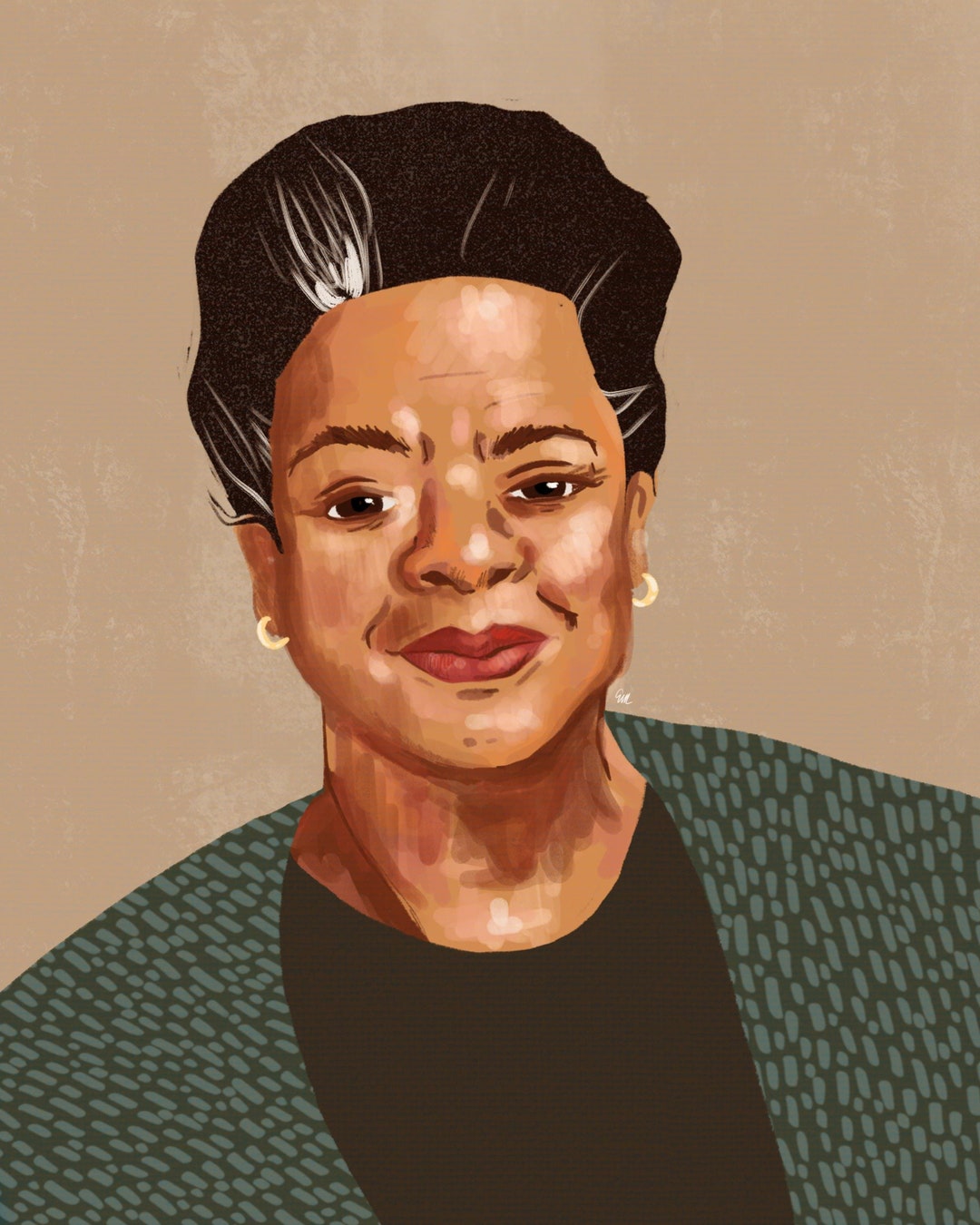 Maya Angelou - Art Illustration, Poster, Wall Art, Inspiring Woman ...