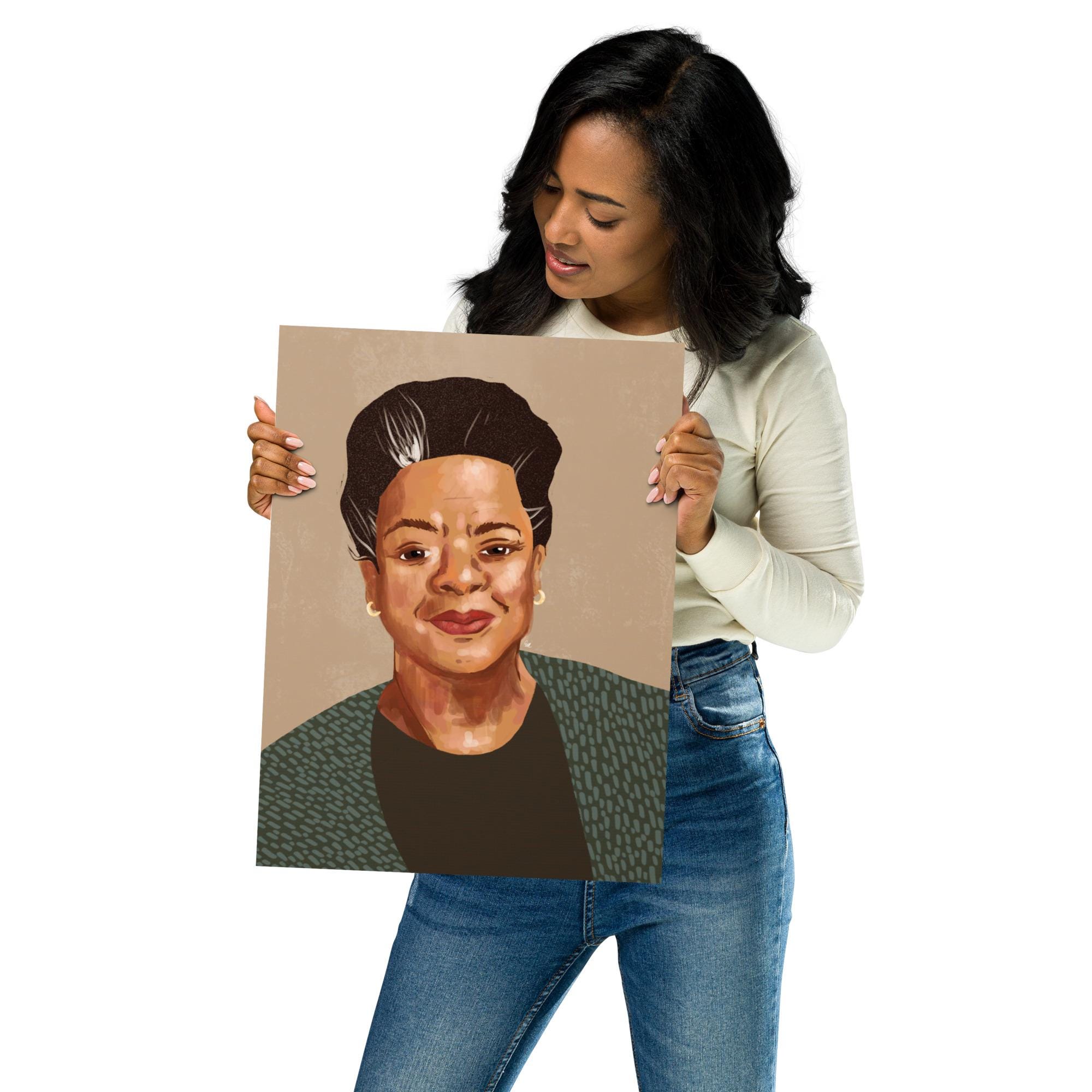 Maya Angelou - Art Illustration, Poster, Wall Art, Inspiring Woman ...