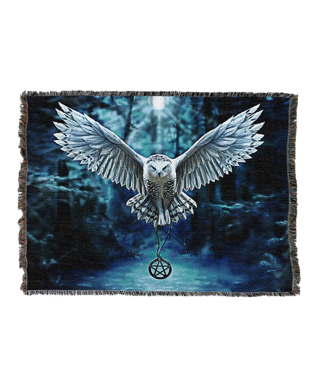 Awake Your Magic Owl Pentagram Blanket by Anne Stokes Gothic Collection ...