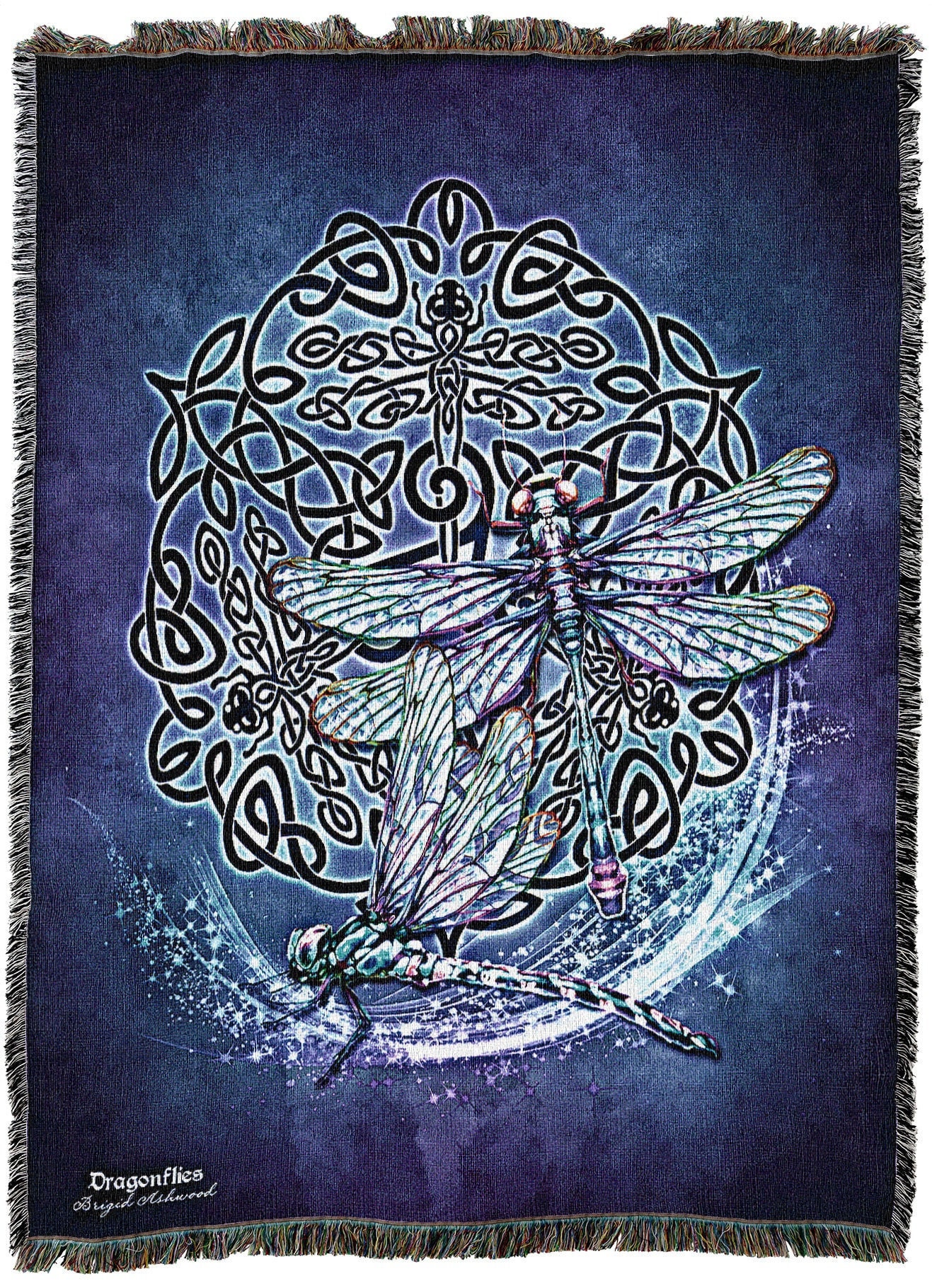 Celtic Dragonfly Spirit Animal Totem Woven Tapestry Throw | Etsy