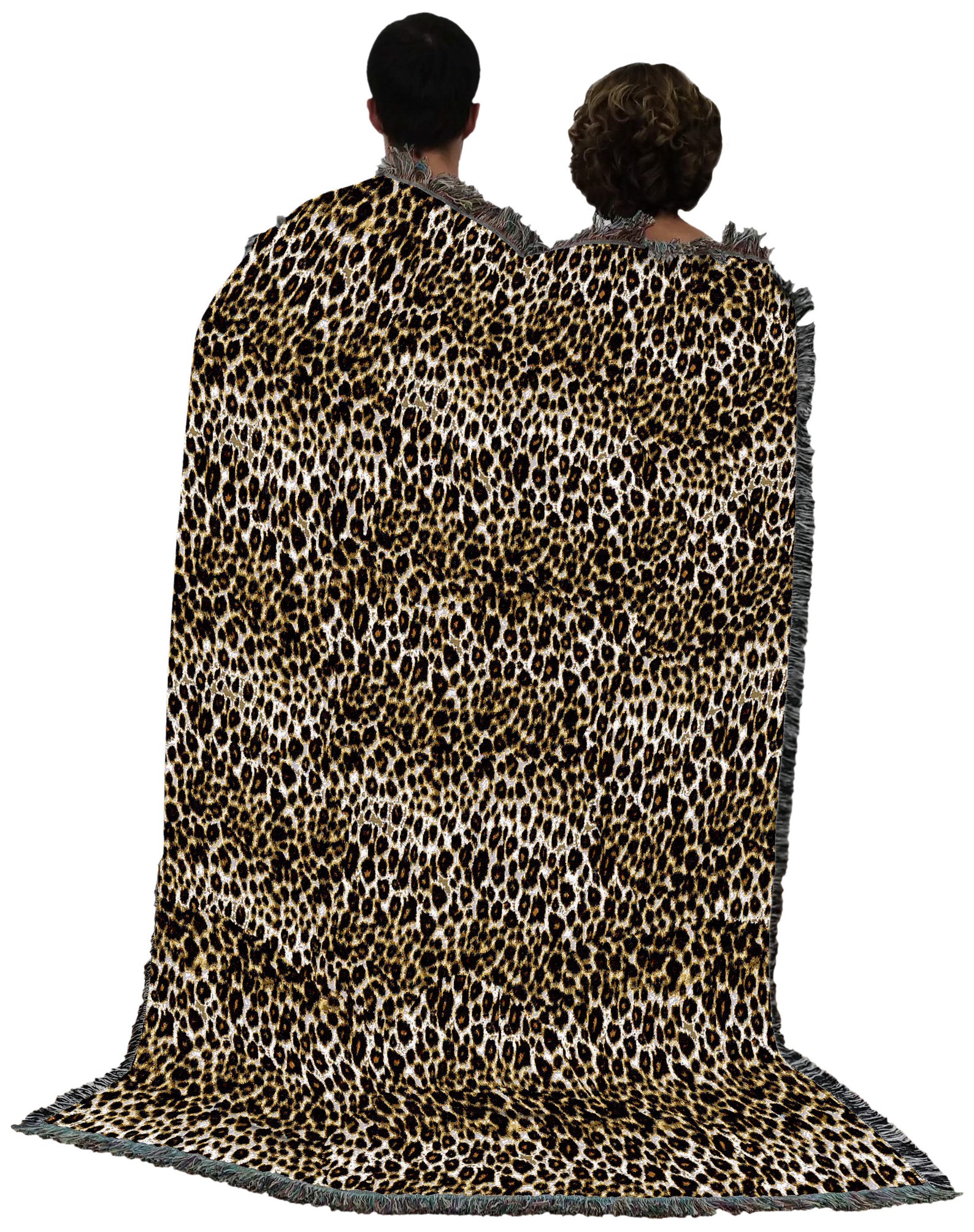 Cheetah Print Blanket Throw Woven From Cotton - Made in the USA (72x54 ...