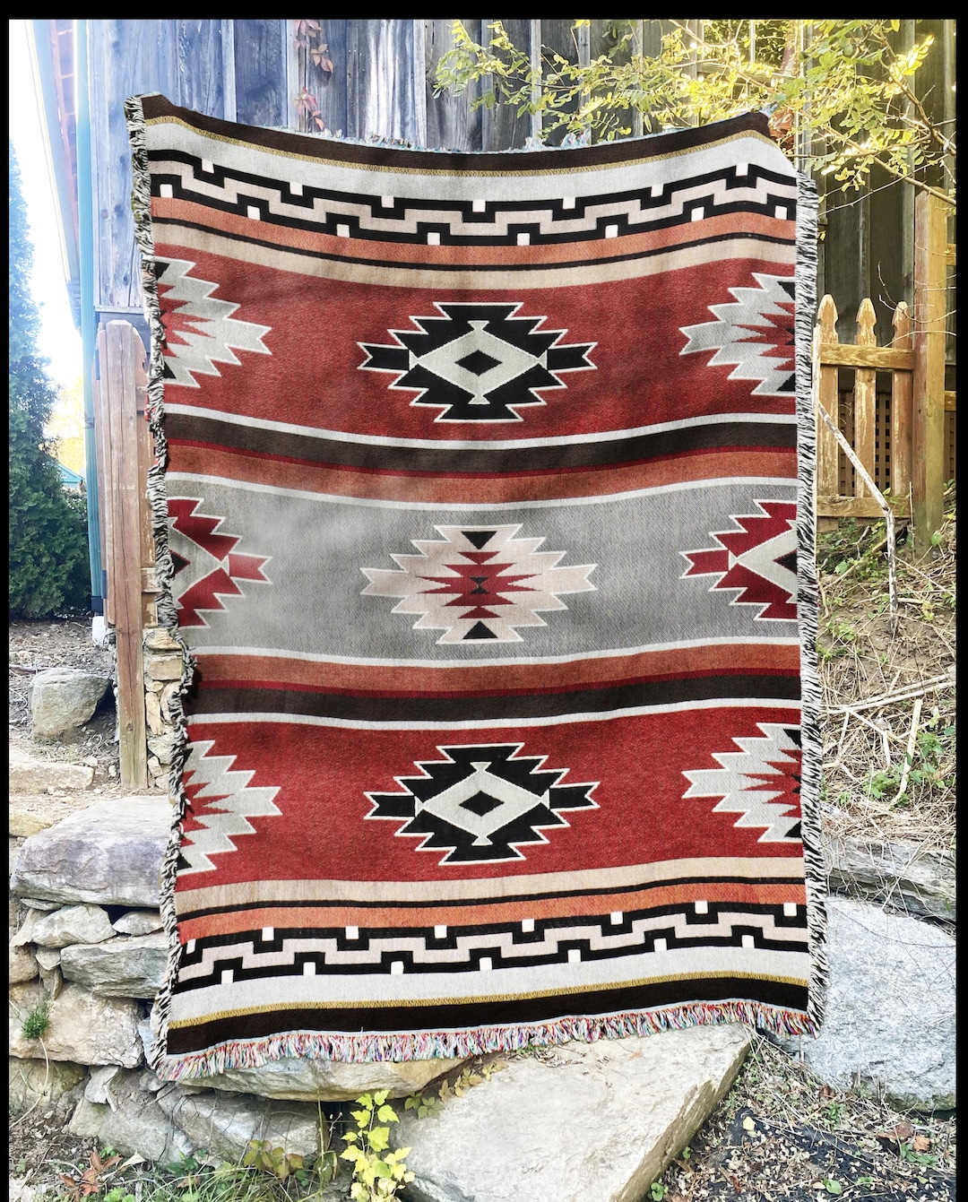 Kaibab Woven Southwest Tapestry Blanket, Native American Inspired ...