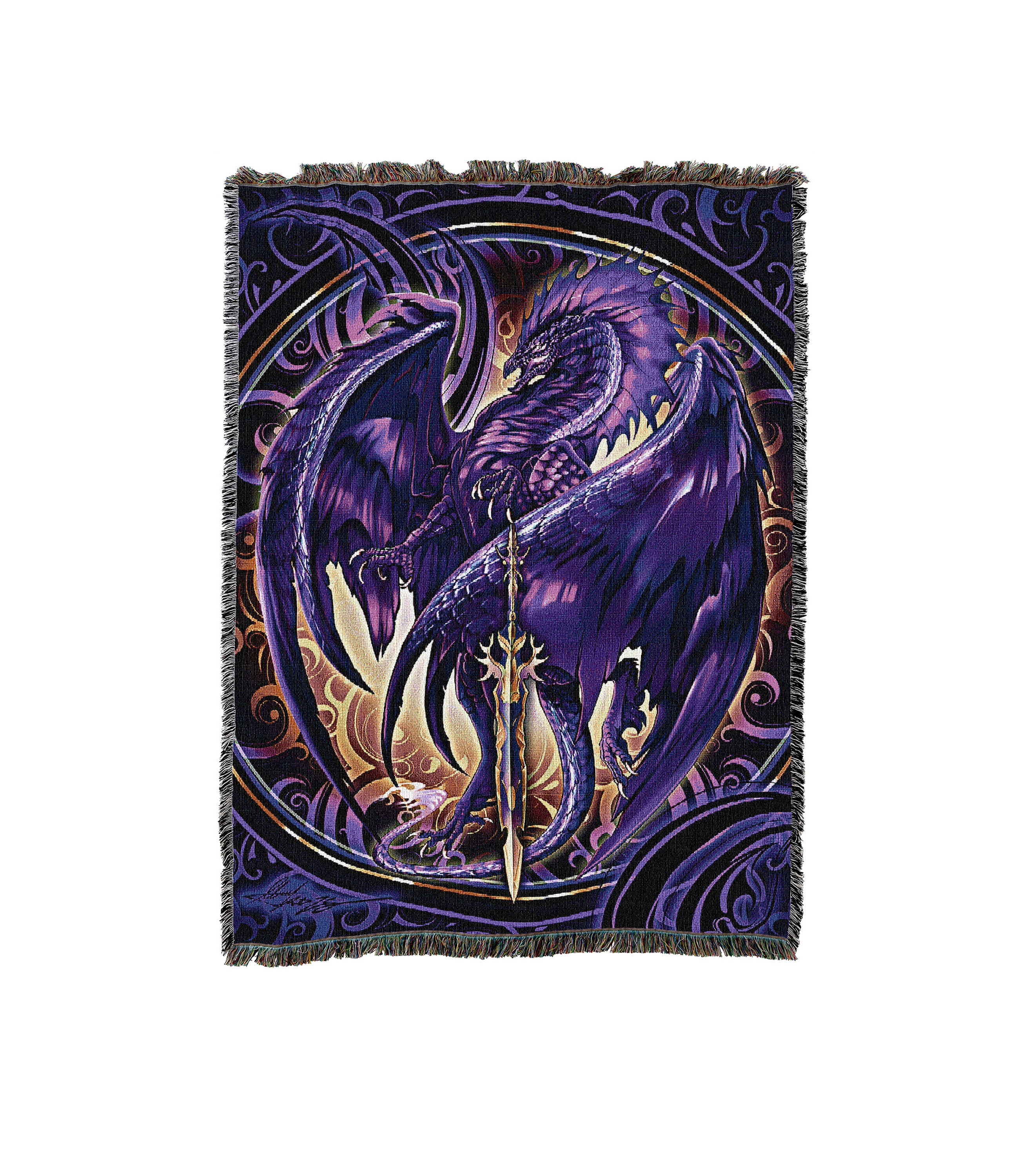 Netherblade Fantasy Dragon Ruth Thomas Cotton Woven - Etsy