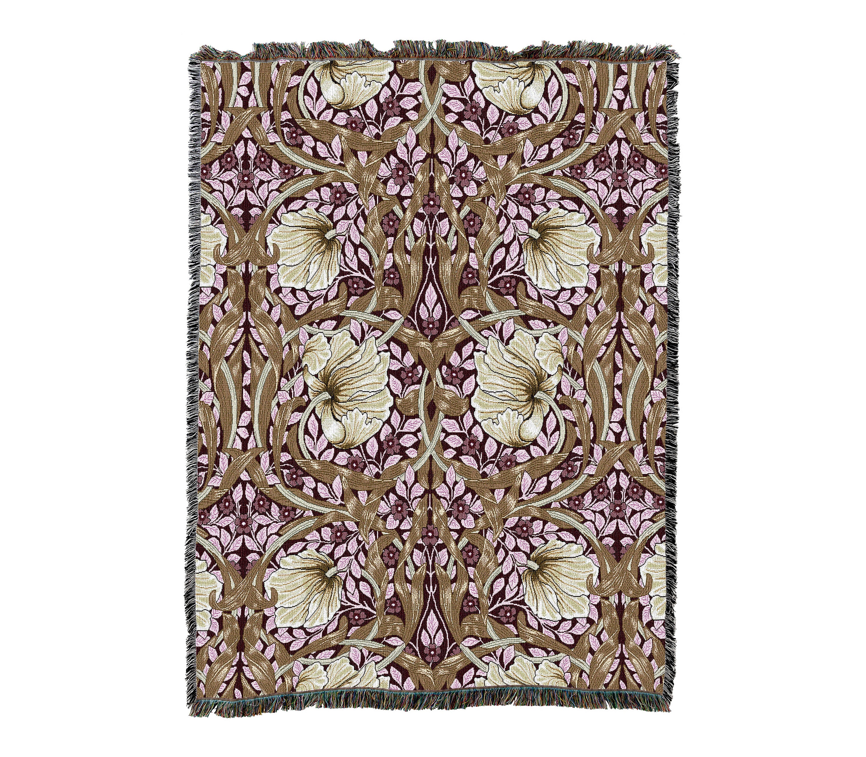 Pimpernel Raspberry Arts and Crafts by William Morris Blanket - Etsy