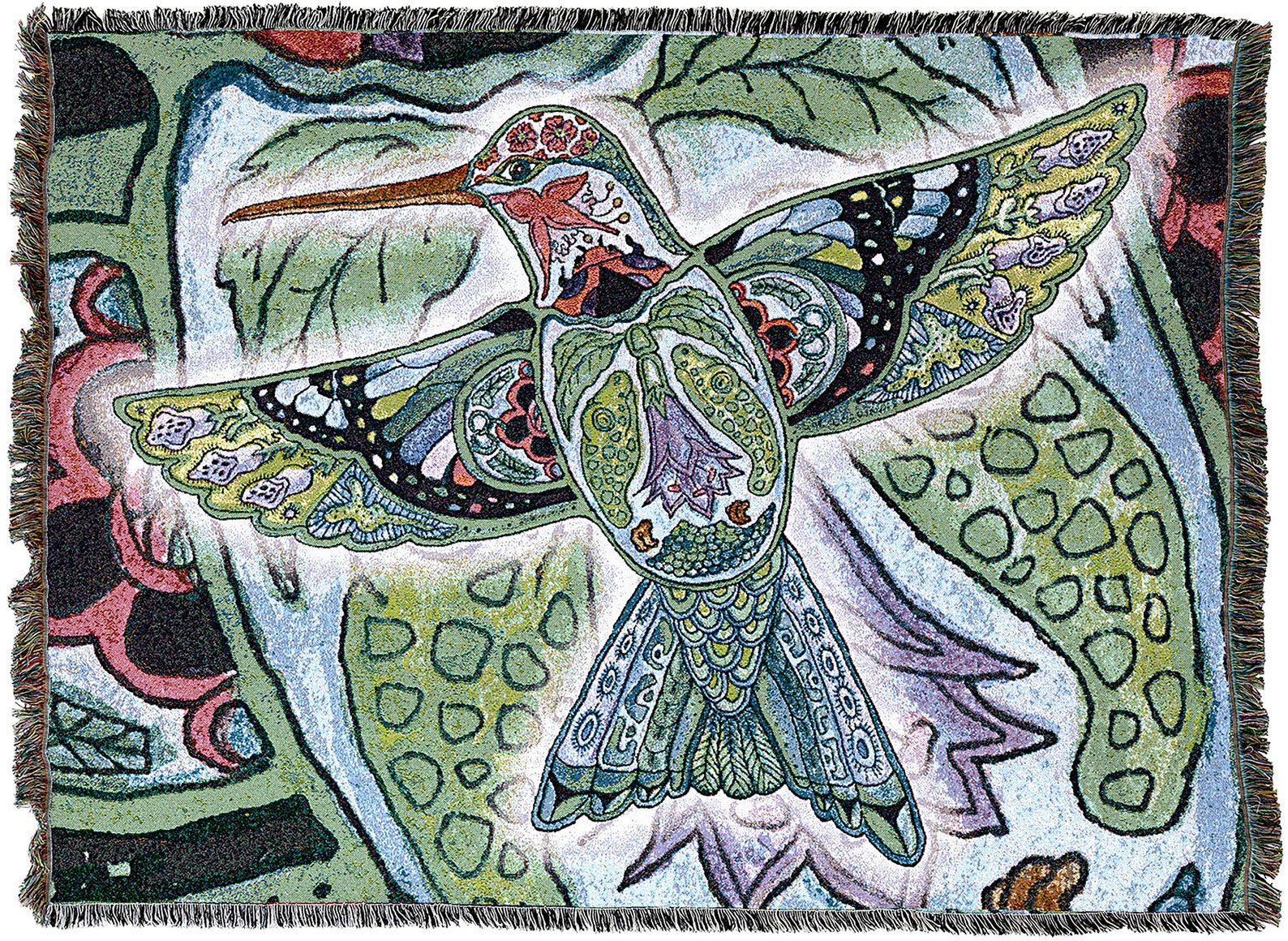 Hummingbird Woven Tapestry Blanket Native American Inspired | Etsy