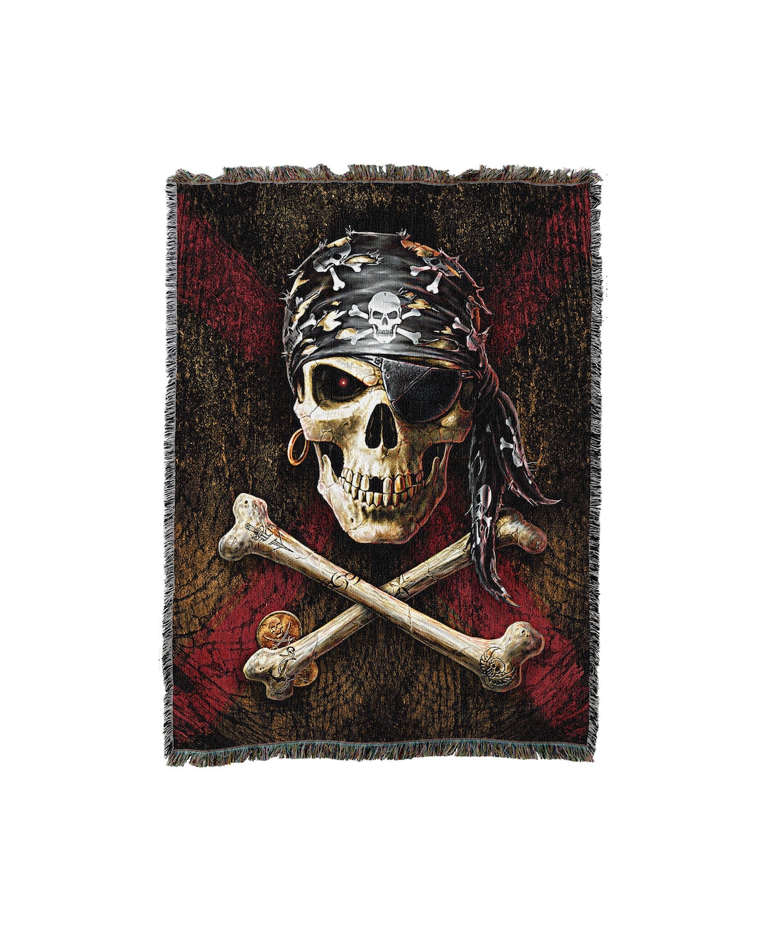 Pirate Skull - Anne Stokes - Gift Fantasy Tapestry Throw Woven From ...
